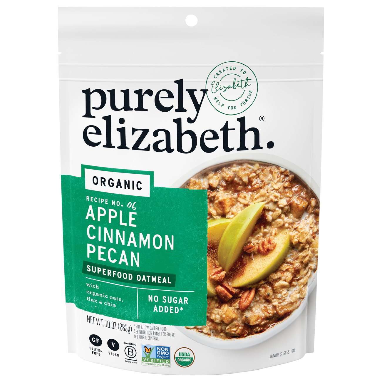 Purely Elizabeth Apple Cinnamon Pecan Oatmeal, 10 oz | Central Market ...