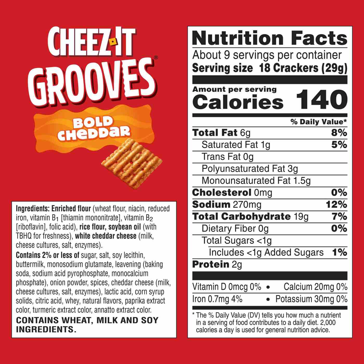 Cheez-It Grooves Bold Cheddar Cheese Crackers - Shop Crackers ...