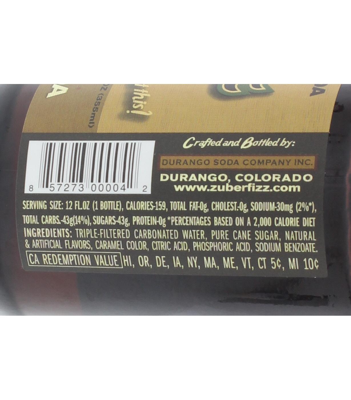 Durango Soda Company Zuberfizz Vanilla Cream Soda - Shop Soda at H-E-B