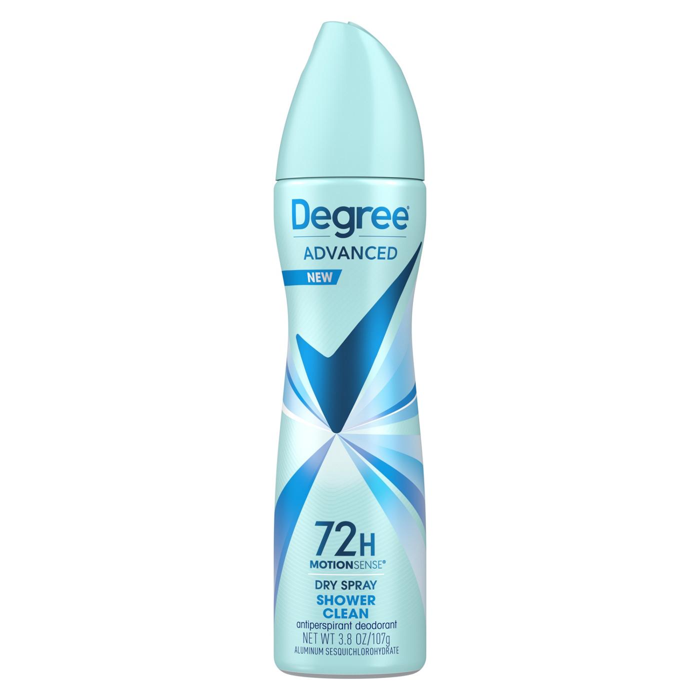 Degree 72 Hr Advanced Antiperspirant Deodorant Dry Spray - Shower Clean ...
