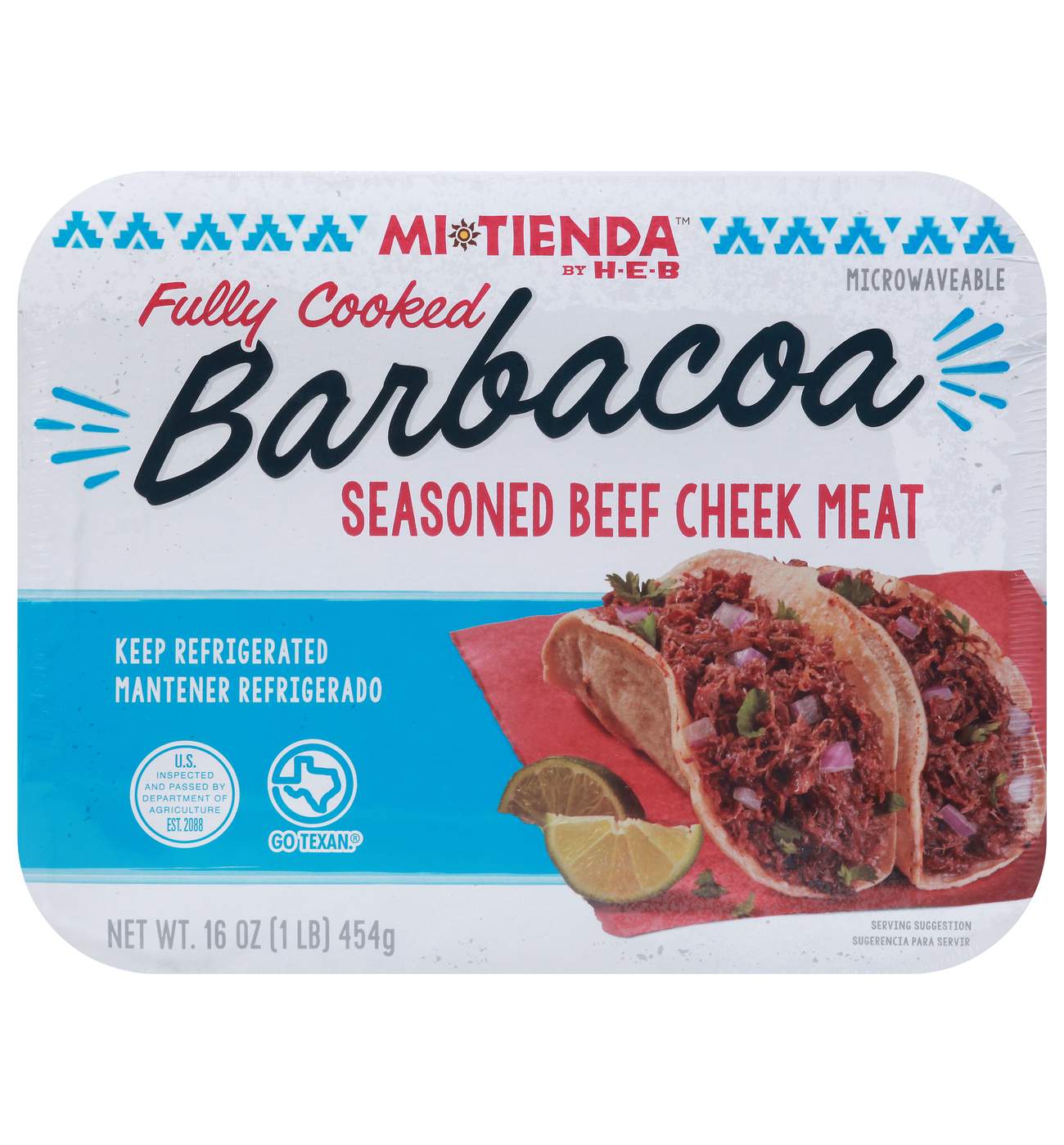H-E-B Mi Tienda Fully Cooked Barbacoa Seasoned Beef Cheek Meat - Shop ...