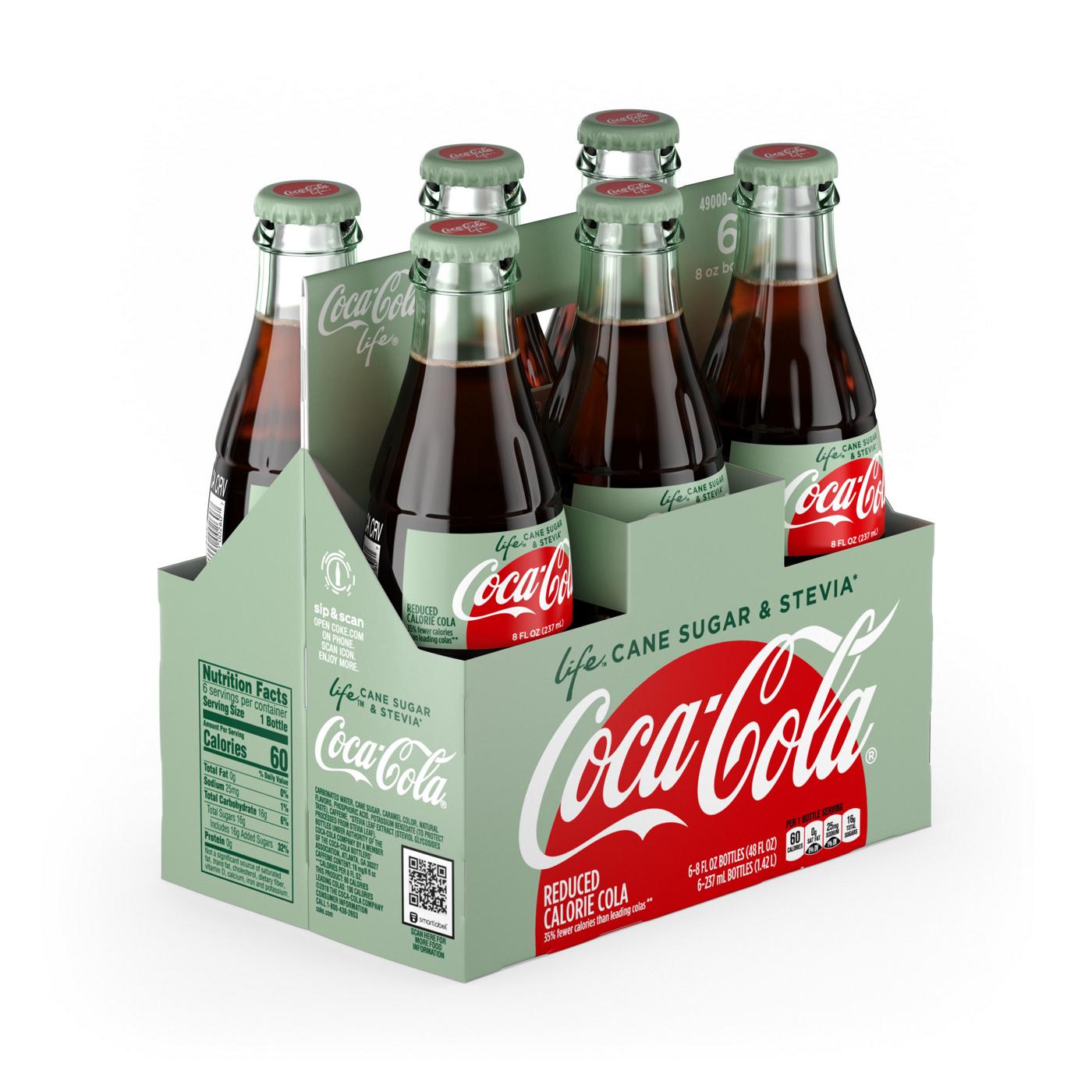 Coca-Cola Coke Life Soda 8 oz Glass Bottles - Shop Soda at H-E-B