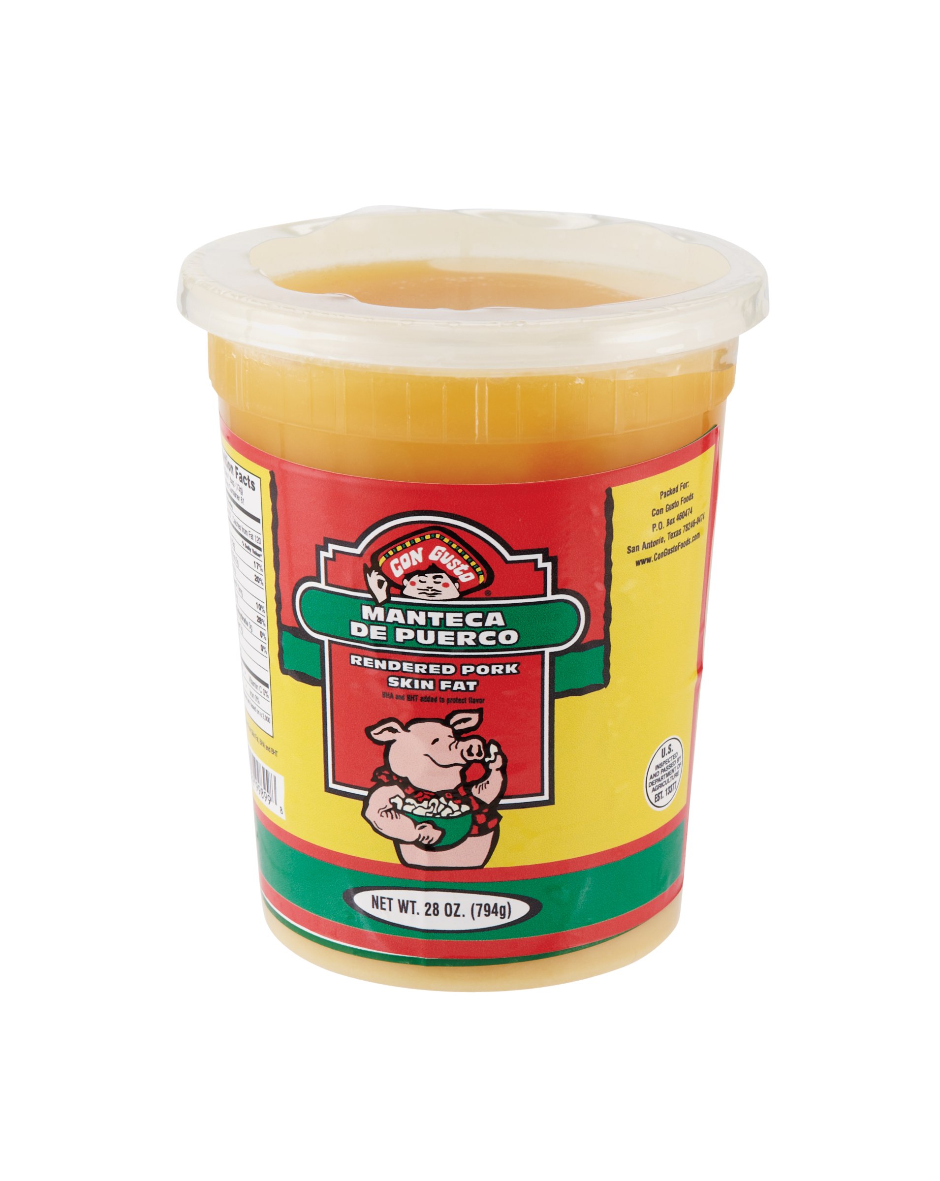 Con Gusto Rendered Pork Skin Fat Lard, 28 oz | Joe V's Smart Shop | Low ...