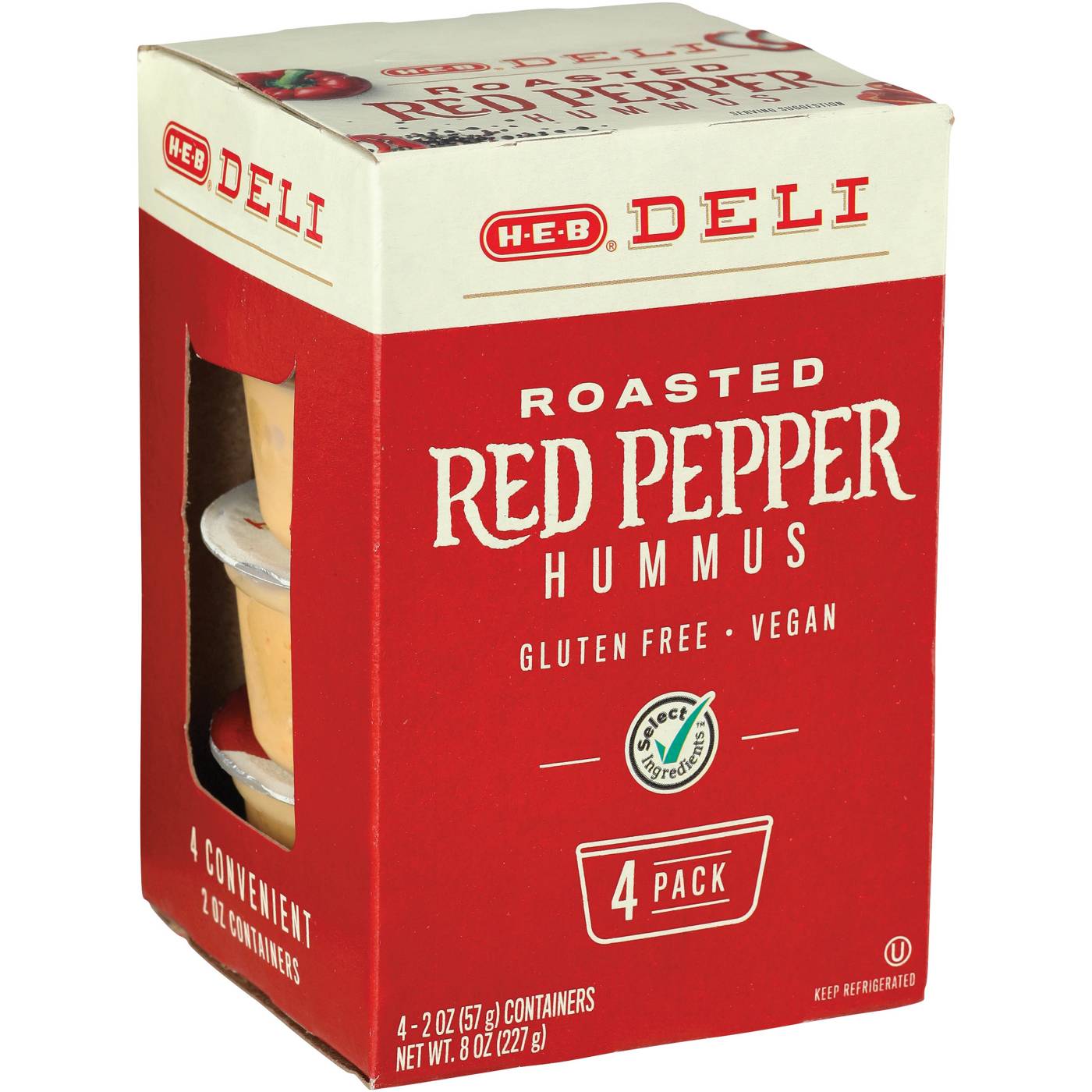 H-E-B Deli Snack Pack - Roasted Red Pepper Hummus - Shop Dip at H-E-B