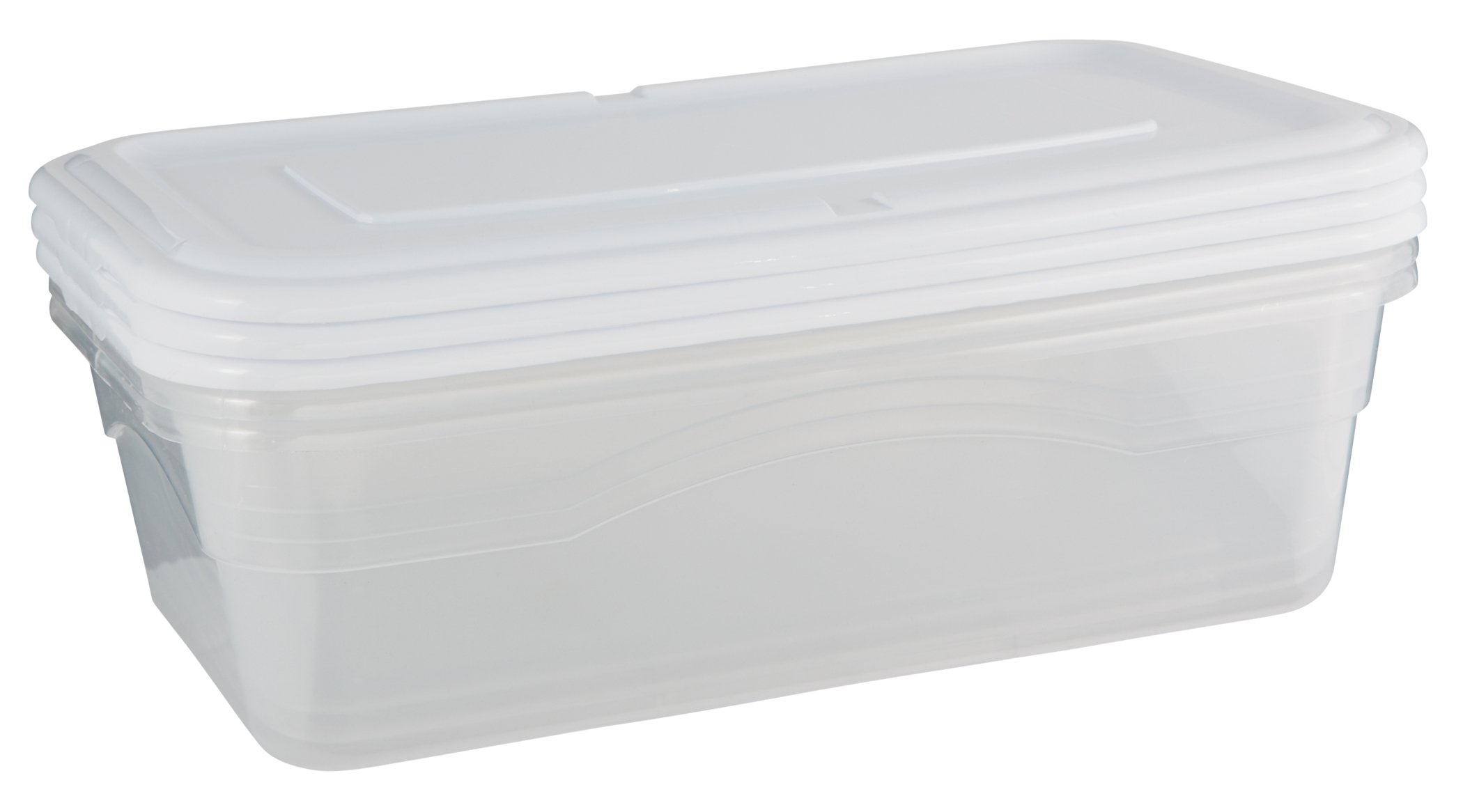 United Solutions 5 QT Storage Box with Lid White - Shop Closet ...