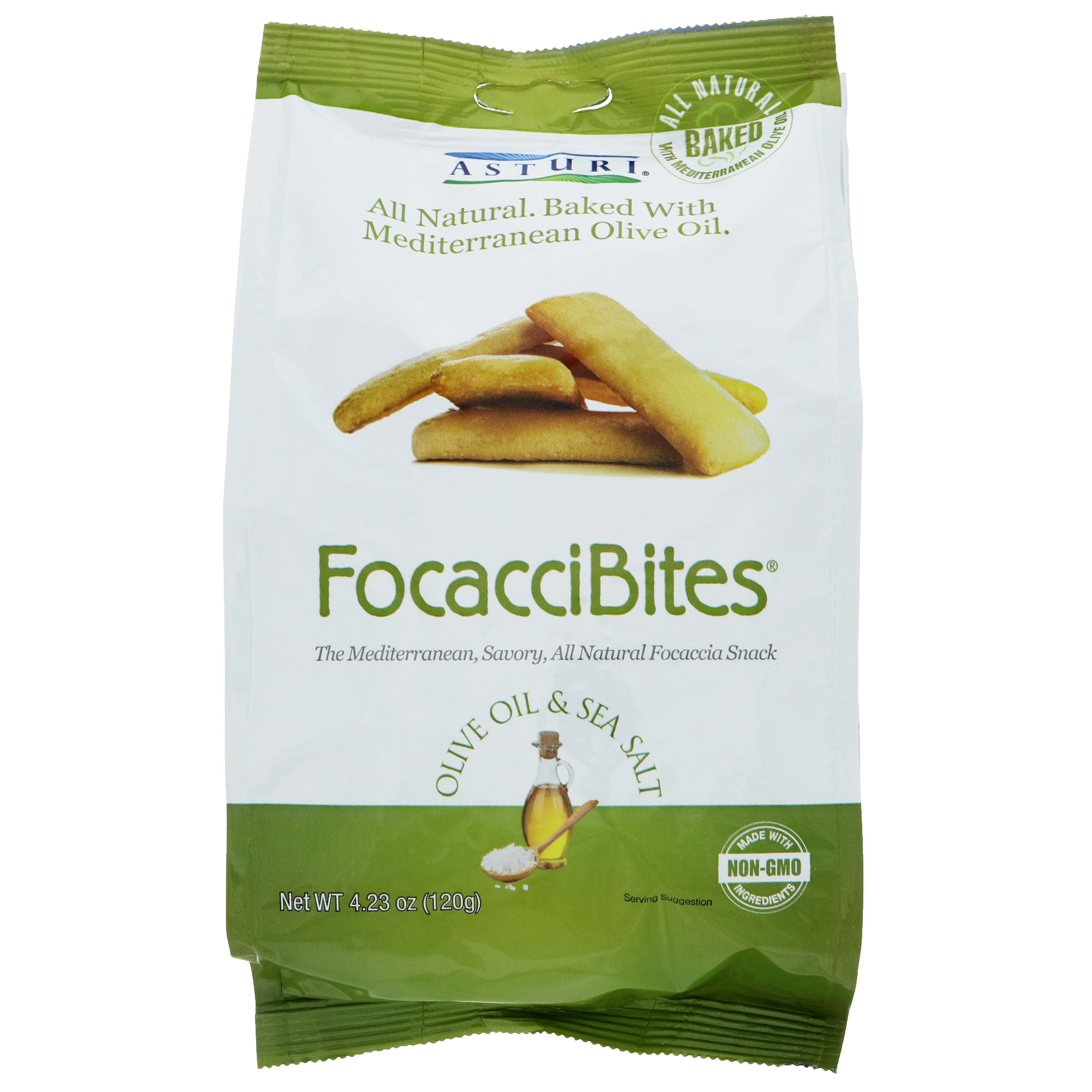 Asturi Focacci Bites Olive Oil & Sea Salt - Shop Crackers & breadsticks ...