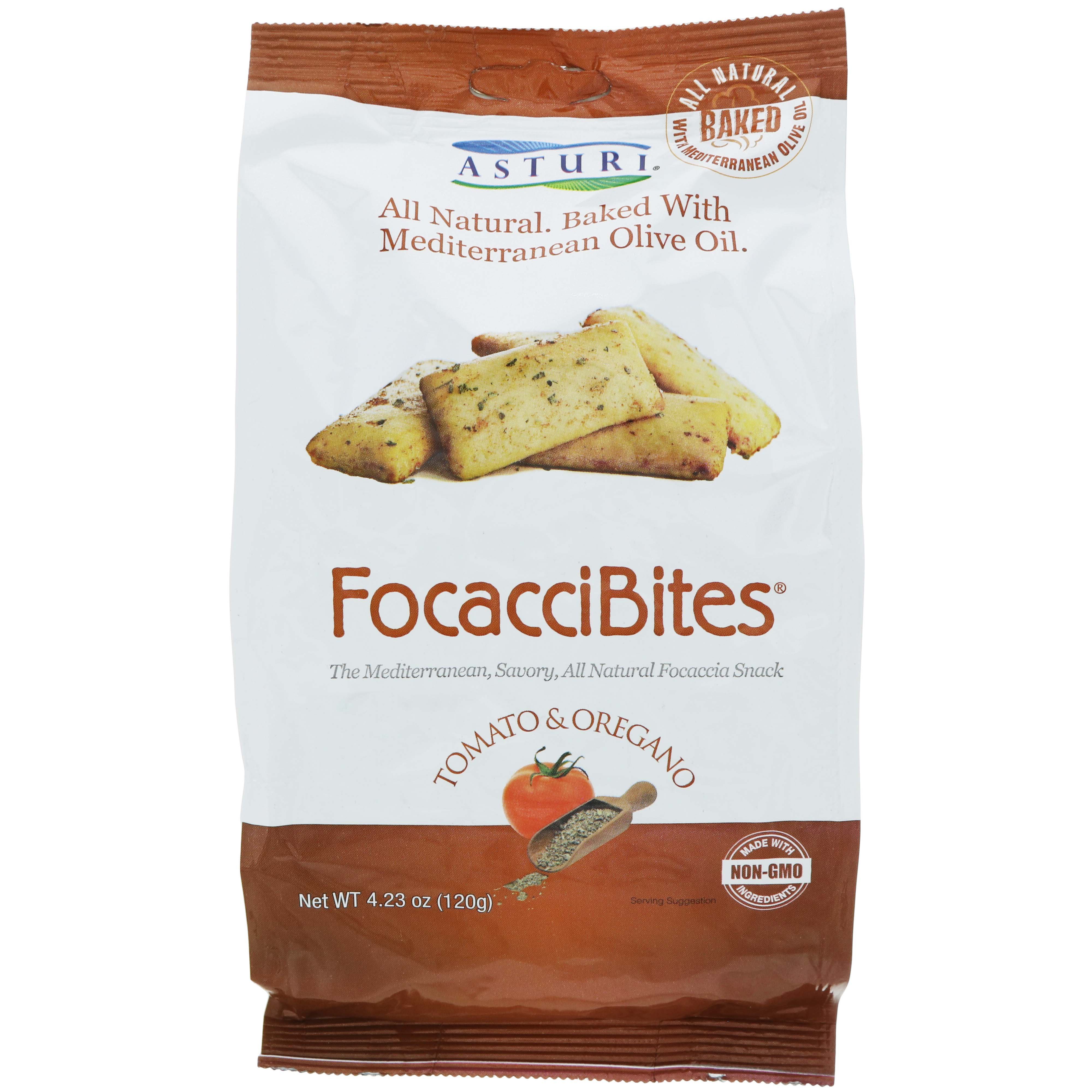 Asturi Focacci Bites Tomato & Oregano - Shop Crackers & Breadsticks at ...