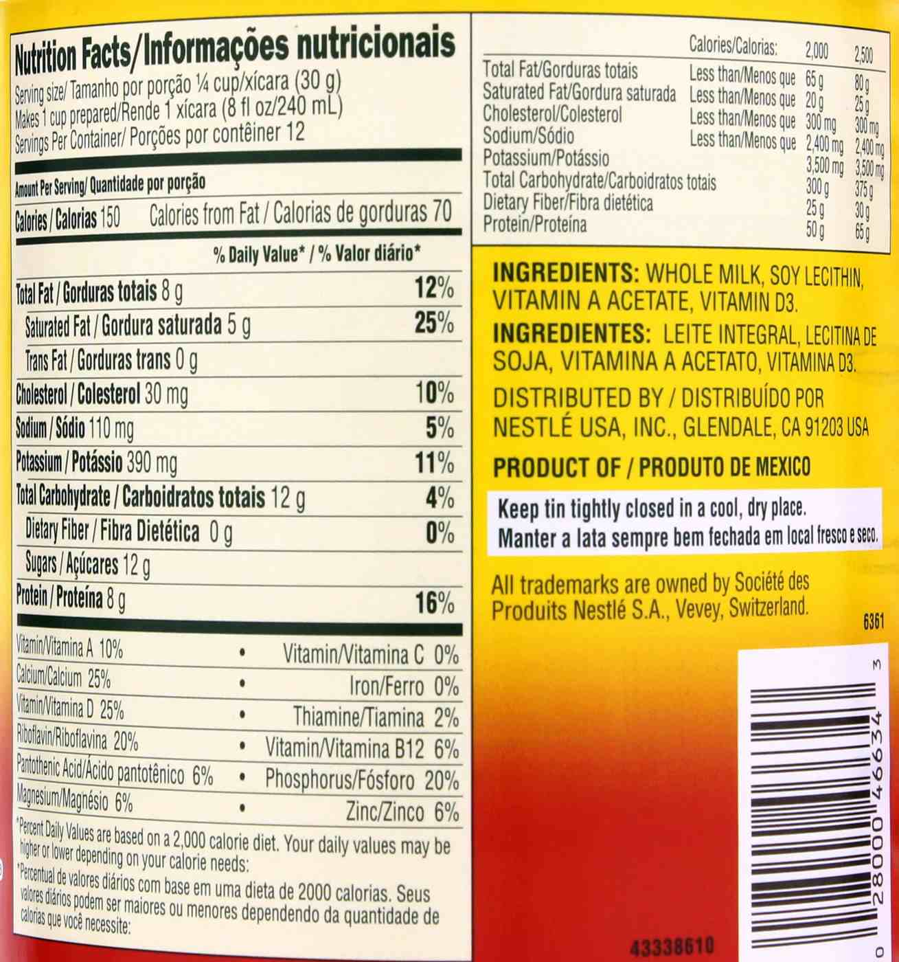 Nestle Ninho Instant Dry Whole Milk - Shop Milk at H-E-B