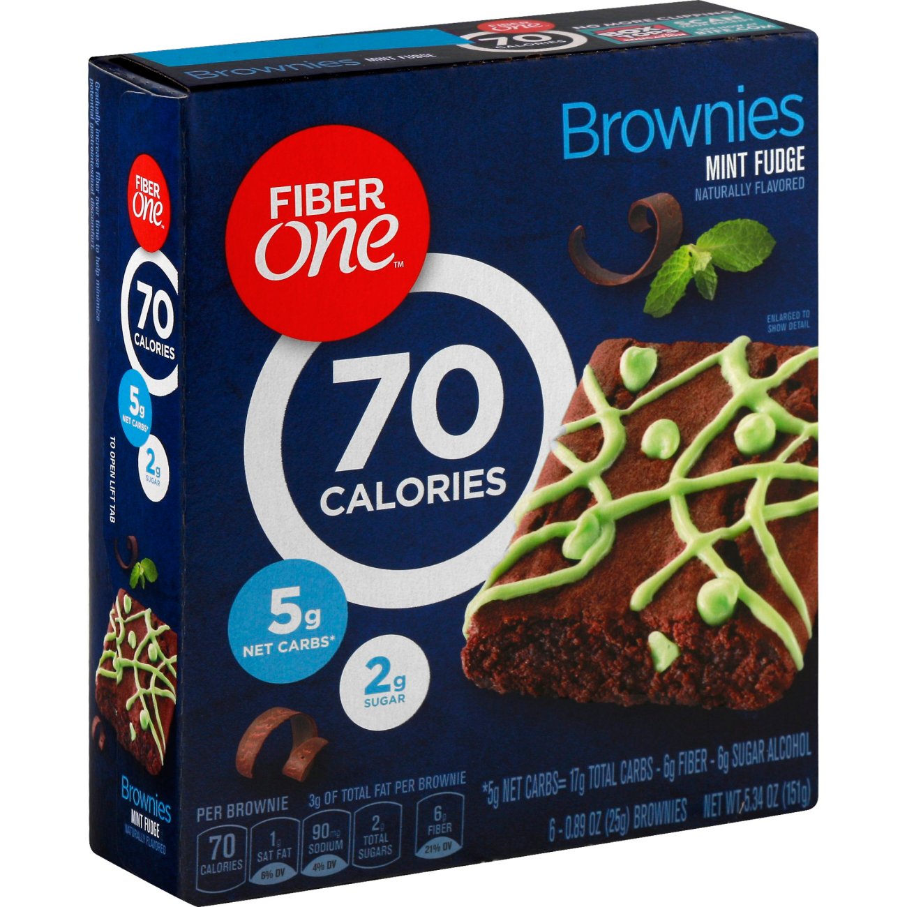 Fiber One 90 Calorie Brownies Mint Fudge - Shop Granola & snack bars at ...