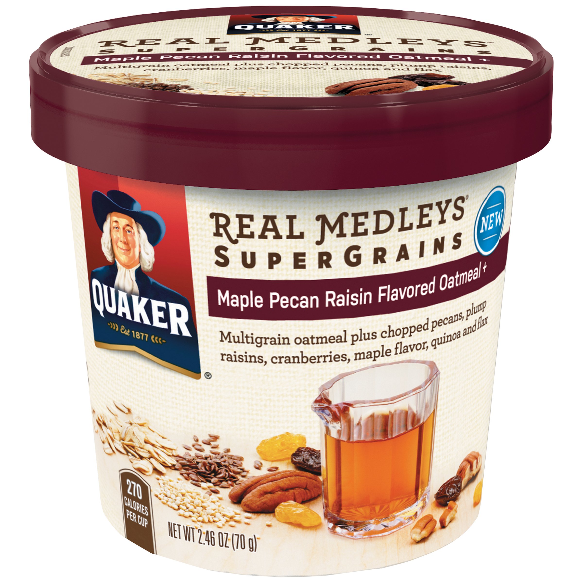 Quaker Real Medleys Maple Pecan Raisin Oatmeal - Shop Granola & Snack ...