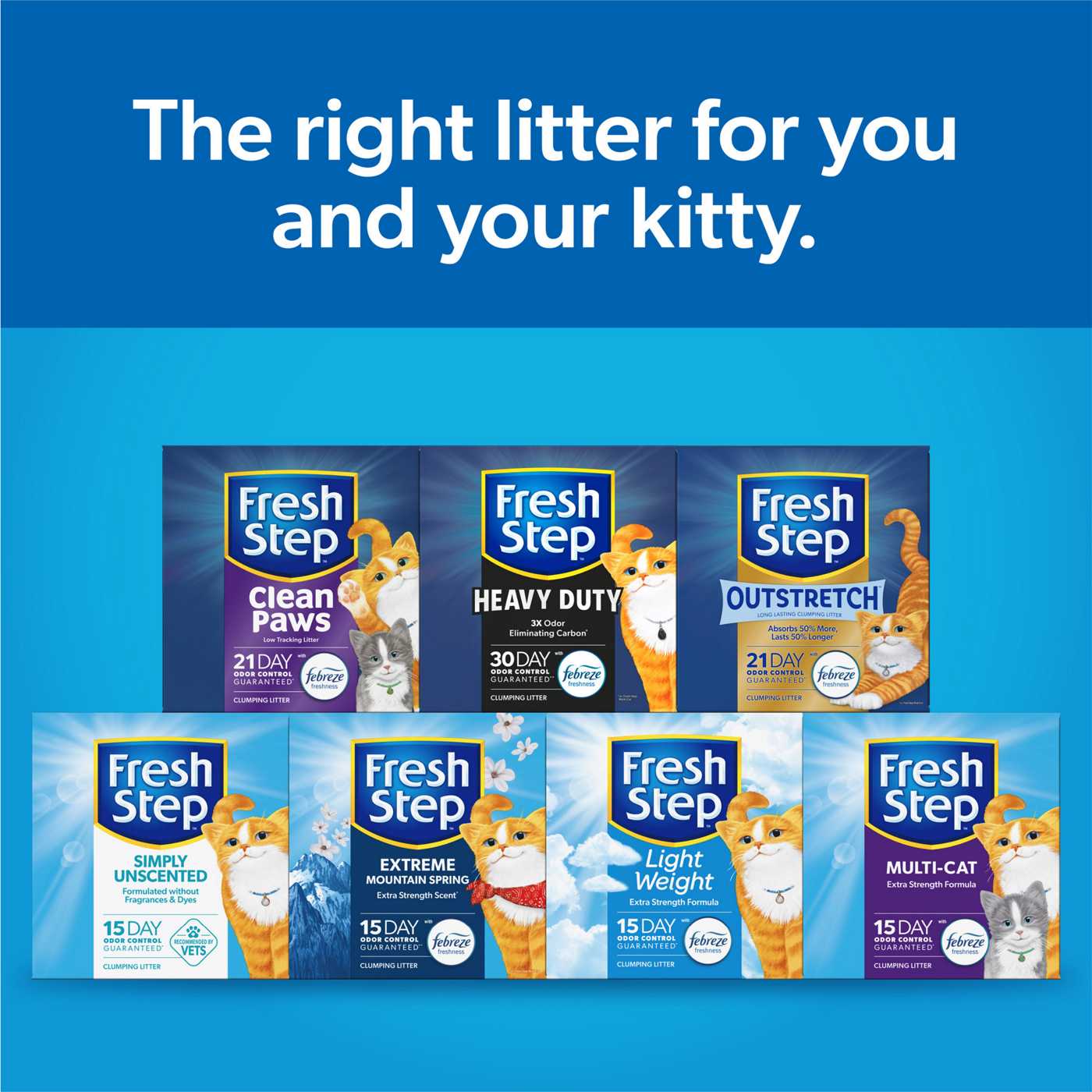 Fresh Step Multi-Cat Extra Strength Scented Litter with Febreze ...