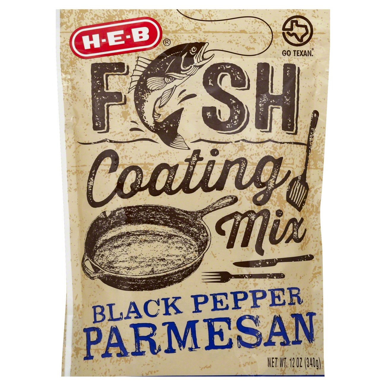 H-E-B Black Pepper Parmesan Fish Coating Mix - Shop Baking mixes at H-E-B