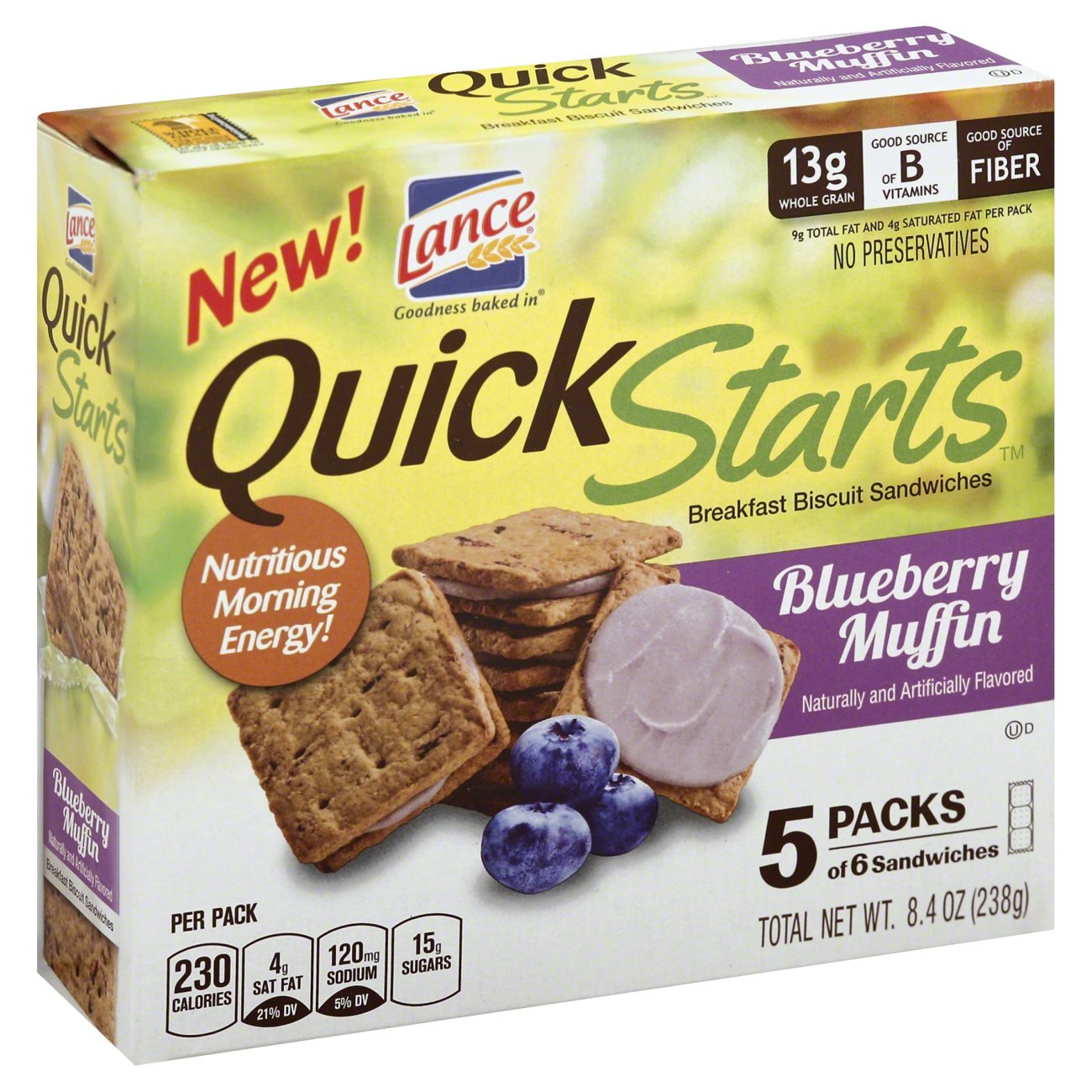 Lance Quick Starts Blueberry Muffin - Shop Snack cakes at H-E-B
