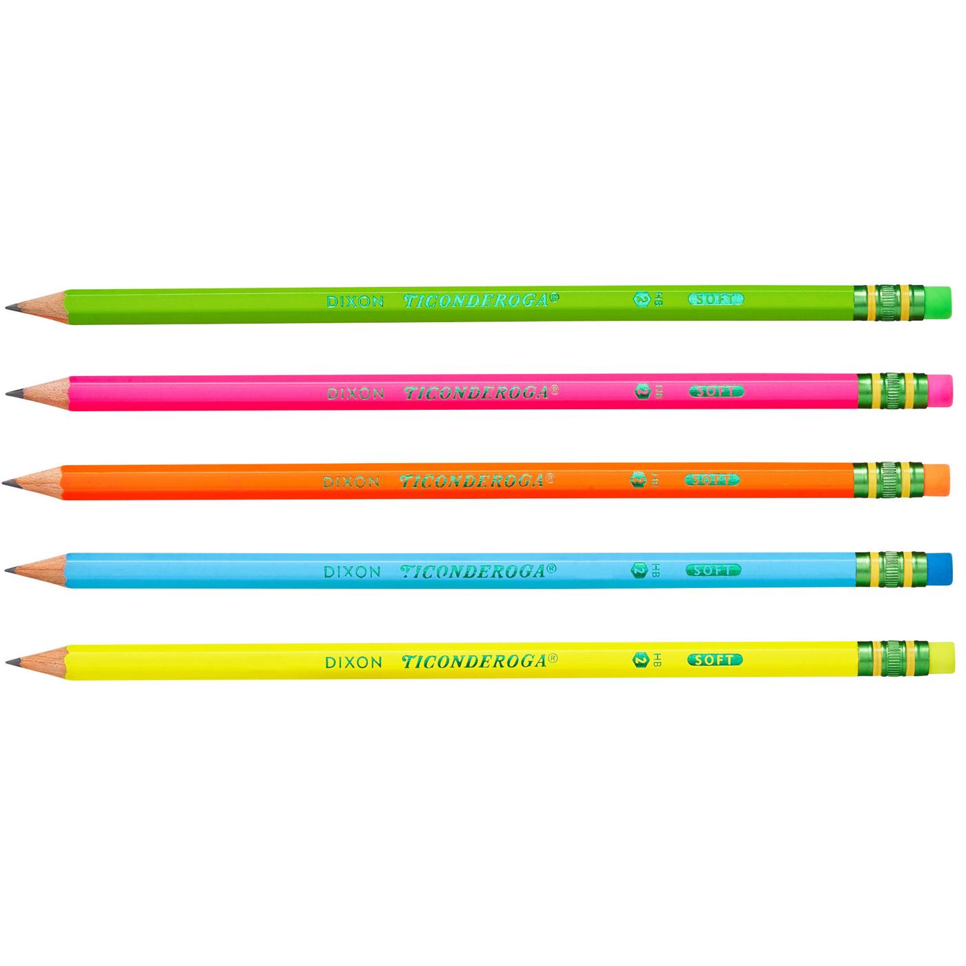 Ticonderoga Pre-Sharpened No.2 Neon Wood-Cased Pencils - Shop Pencils ...