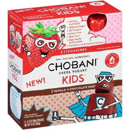 Chobani Kids Vanilla Chocolate Dust & Strawberry - Shop Yogurt at H-E-B
