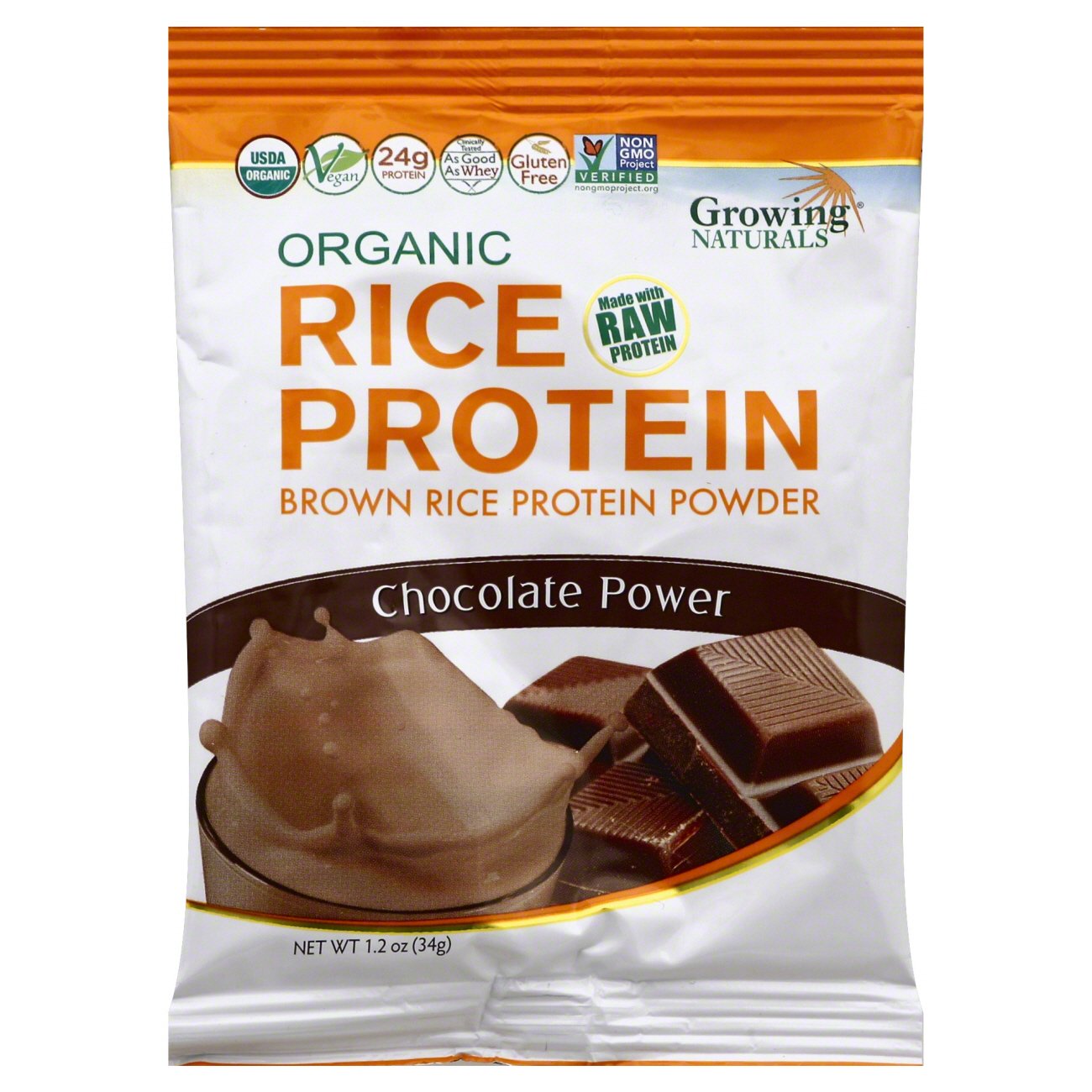Growing Naturals Organic Rice Protein Powder Chocolate Power - Shop ...