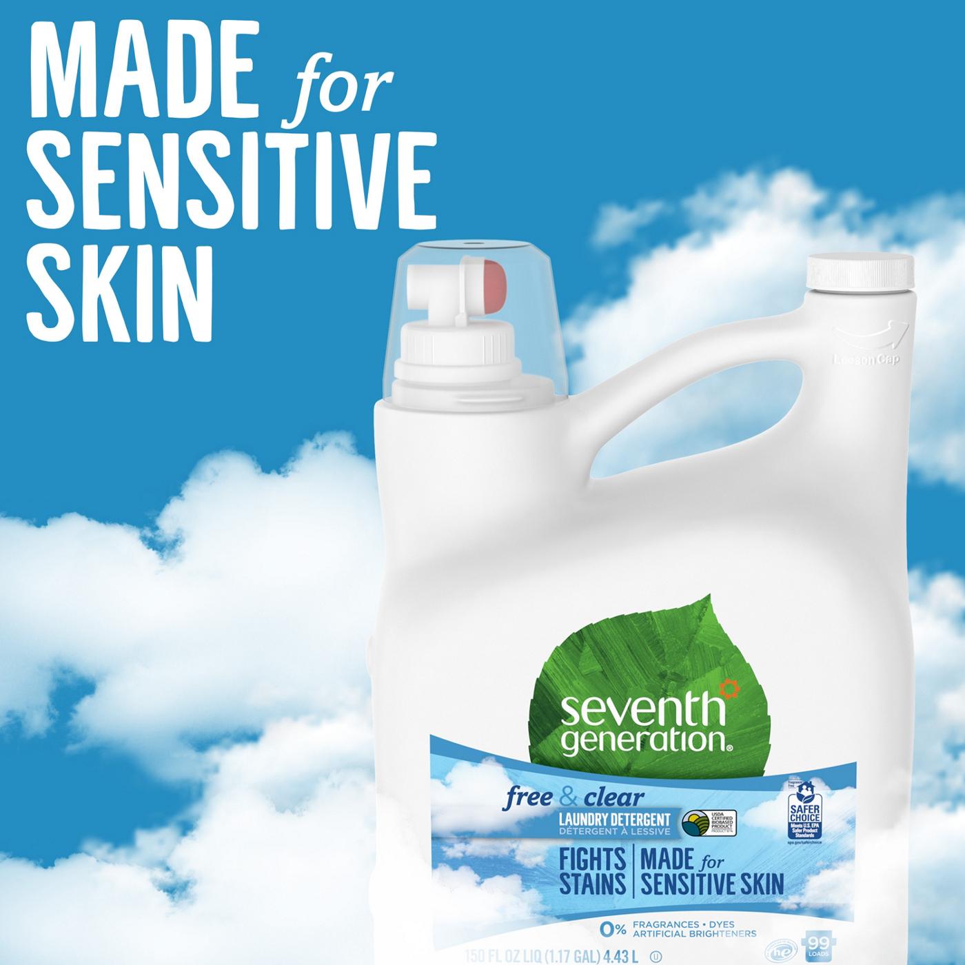 Seventh Generation HE Liquid Laundry Detergent, 90 Loads - Free & Clear ...