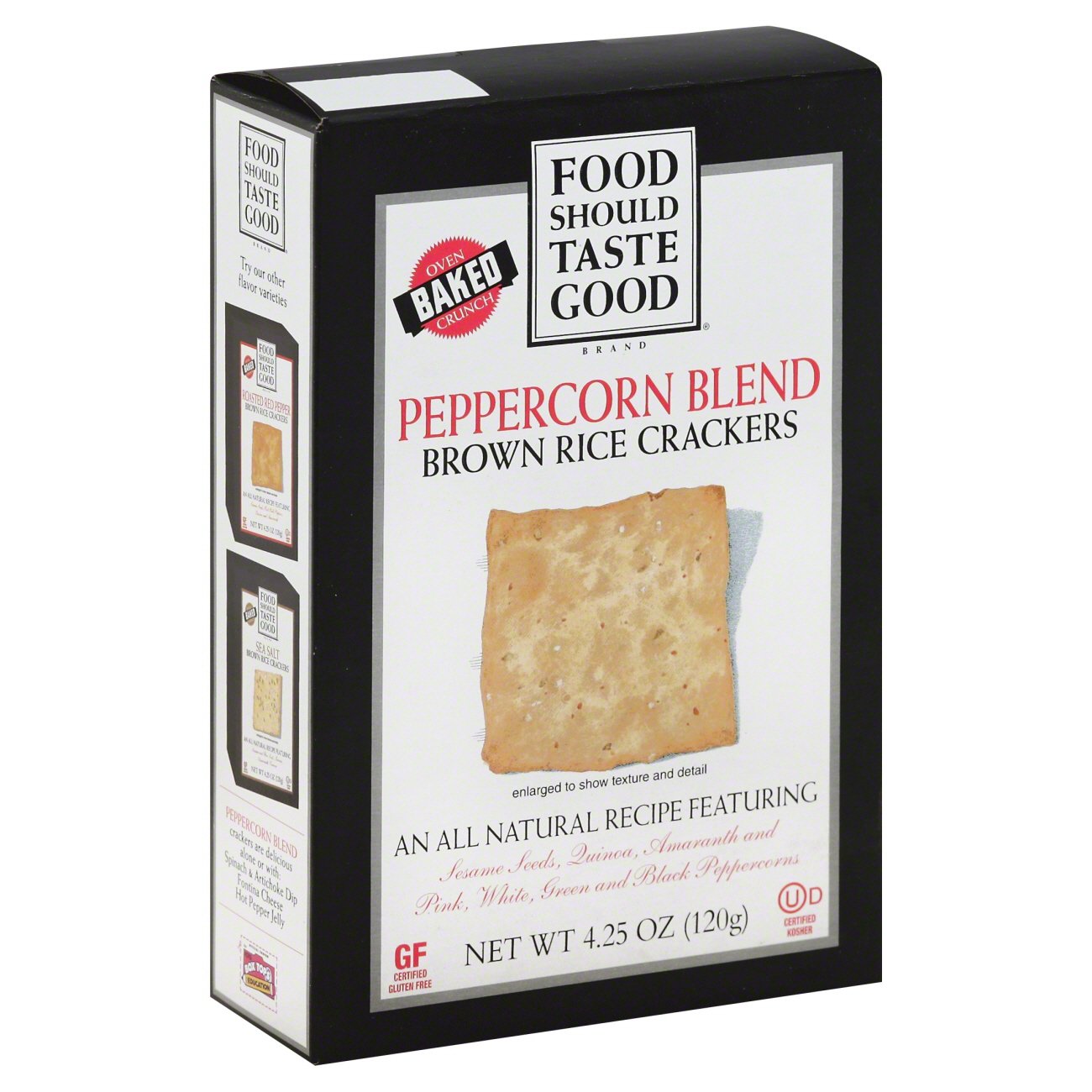 Food Should Taste Good Brown Rice Crackers Peppercorn Blend - Shop ...