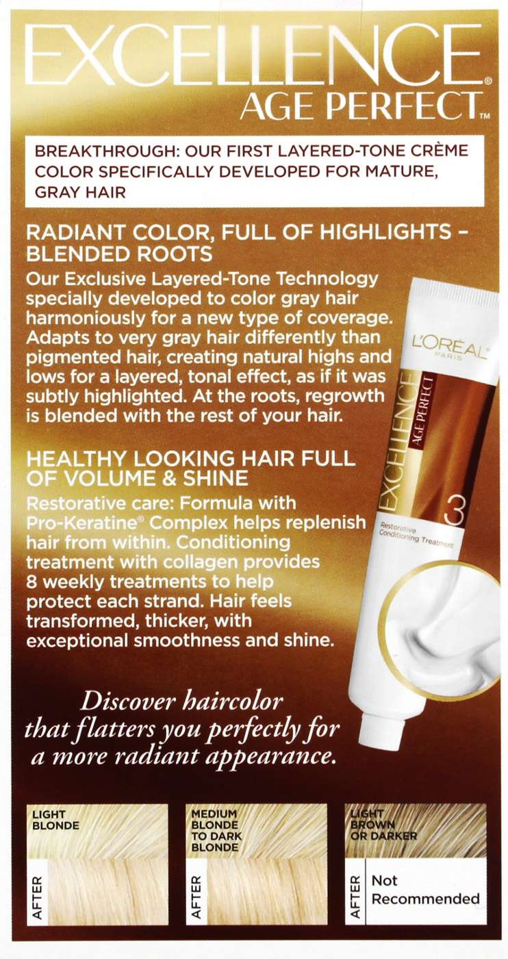 L'Oréal Paris Age Perfect Permanent Hair Color 9N Light Natural Blonde ...