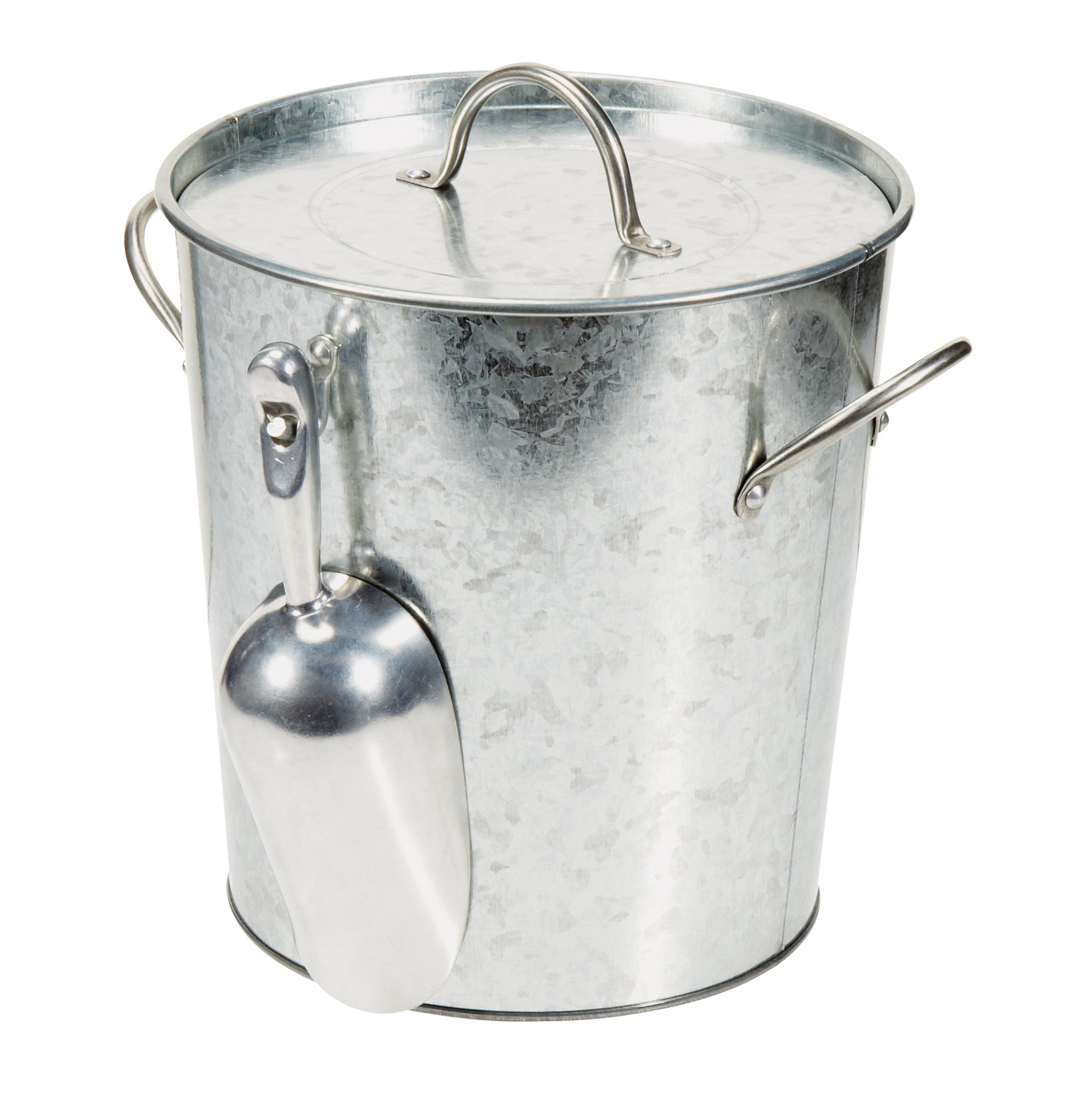 Dining Style Galvanized Ice Bucket & Scoop Silver - Shop Bar tools at H-E-B