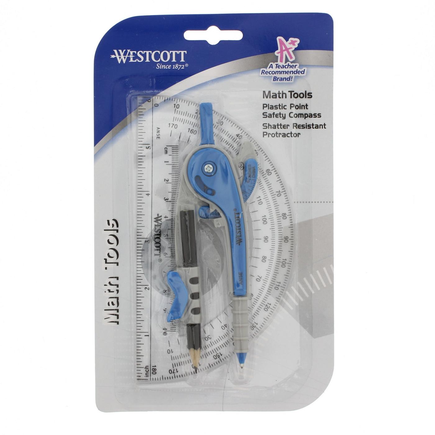 Westcott Protractor and Compass Set, Assorted Colors - Shop Tools ...