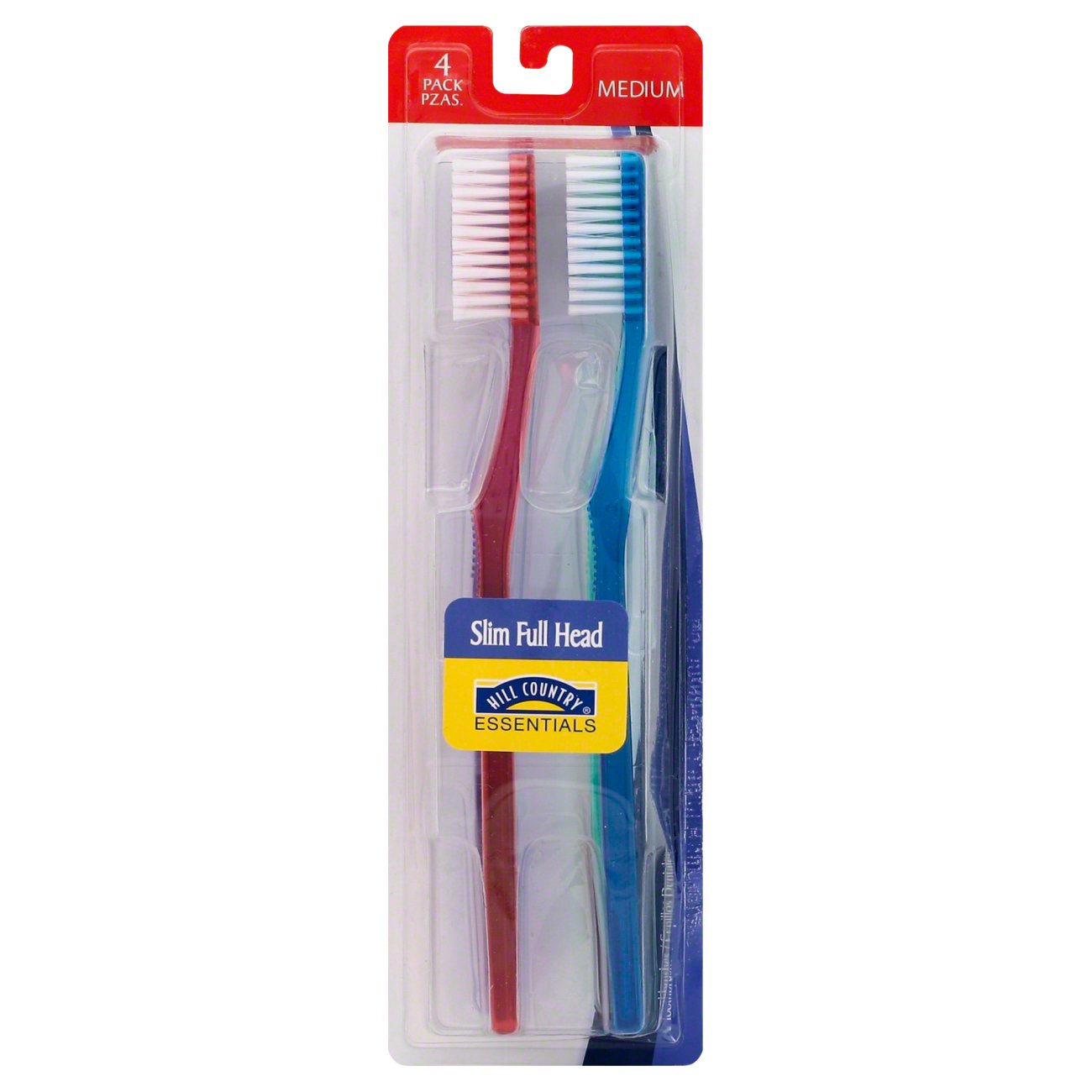 Hill Country Essentials Slim Full Head Medium Toothbrushes - Shop Oral ...