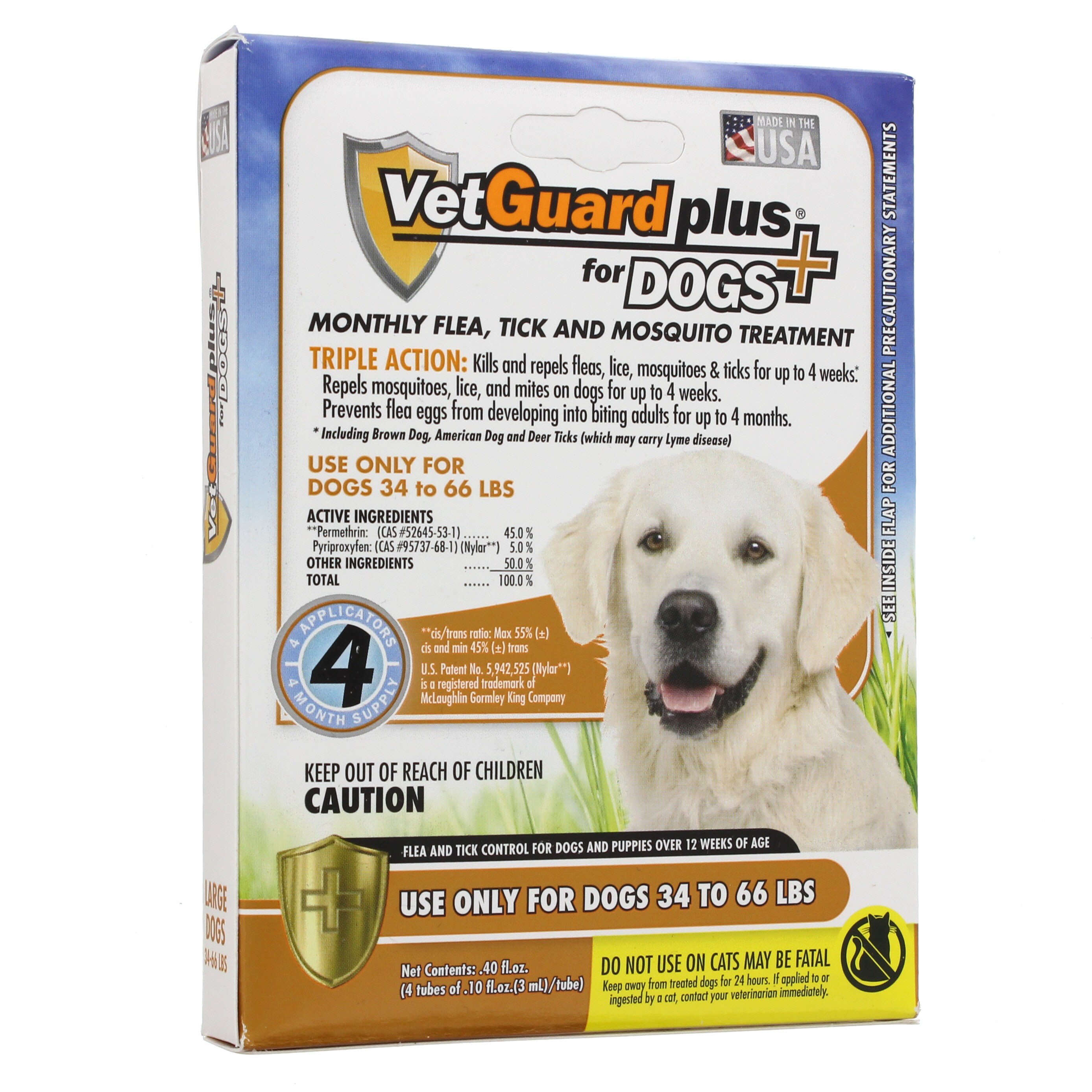 VetGaurd Plus Flea & Tick Treatment for Large Dogs 34-66 lbs - Shop ...