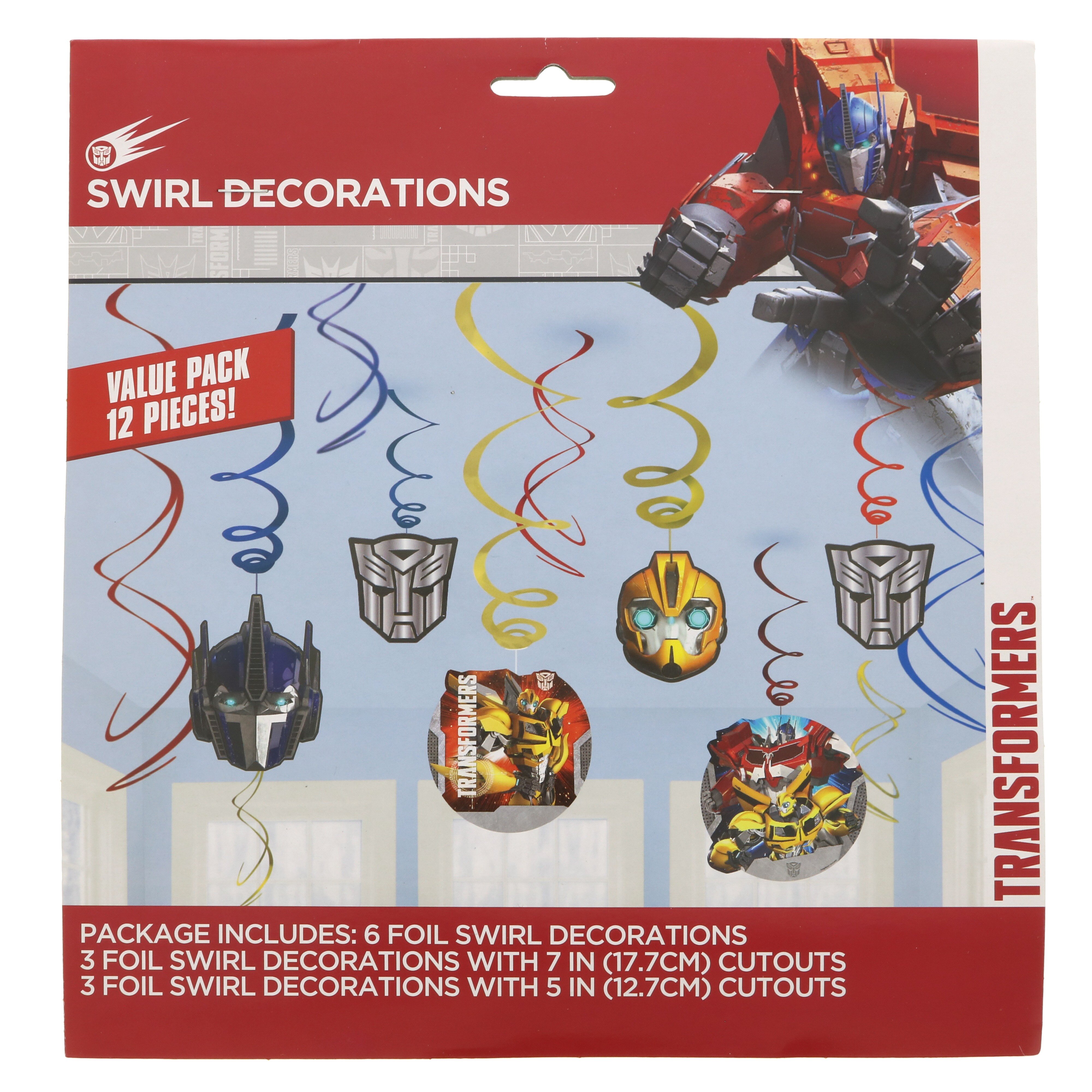 Transformers Swirl Decorations, 4 Piece - Shop Favors at H-E-B
