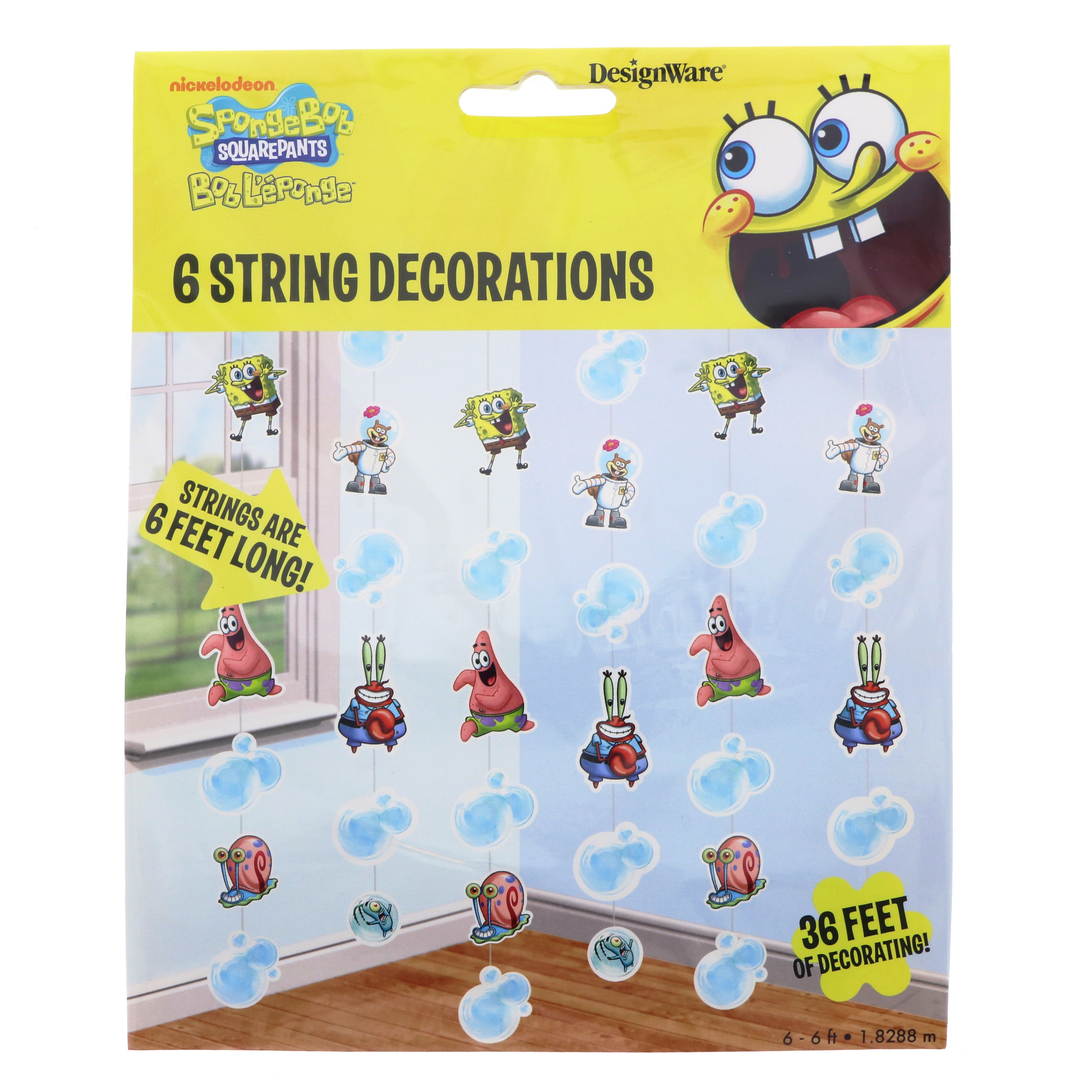 DesignWare Spongebob String Decorations, 6 PC - Shop at H-E-B