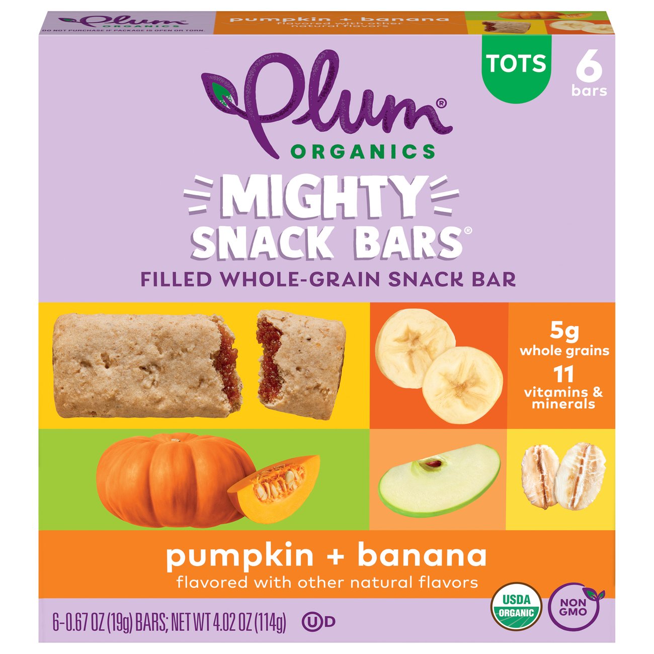 Plum Organics Mighty Snack Bars - Pumpkin & Banana - Shop Toddler food ...