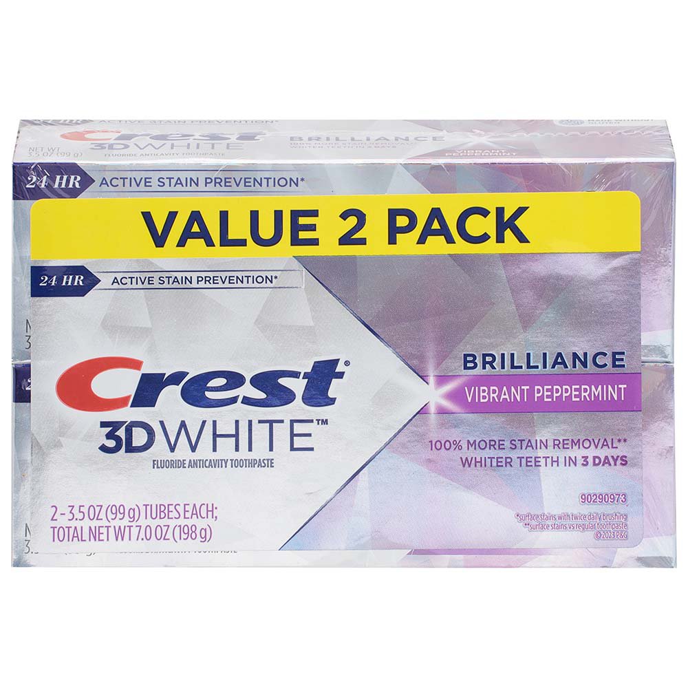 Crest 3D White Brilliance Toothpaste - Vibrant Peppermint, 2 Pk - Shop ...