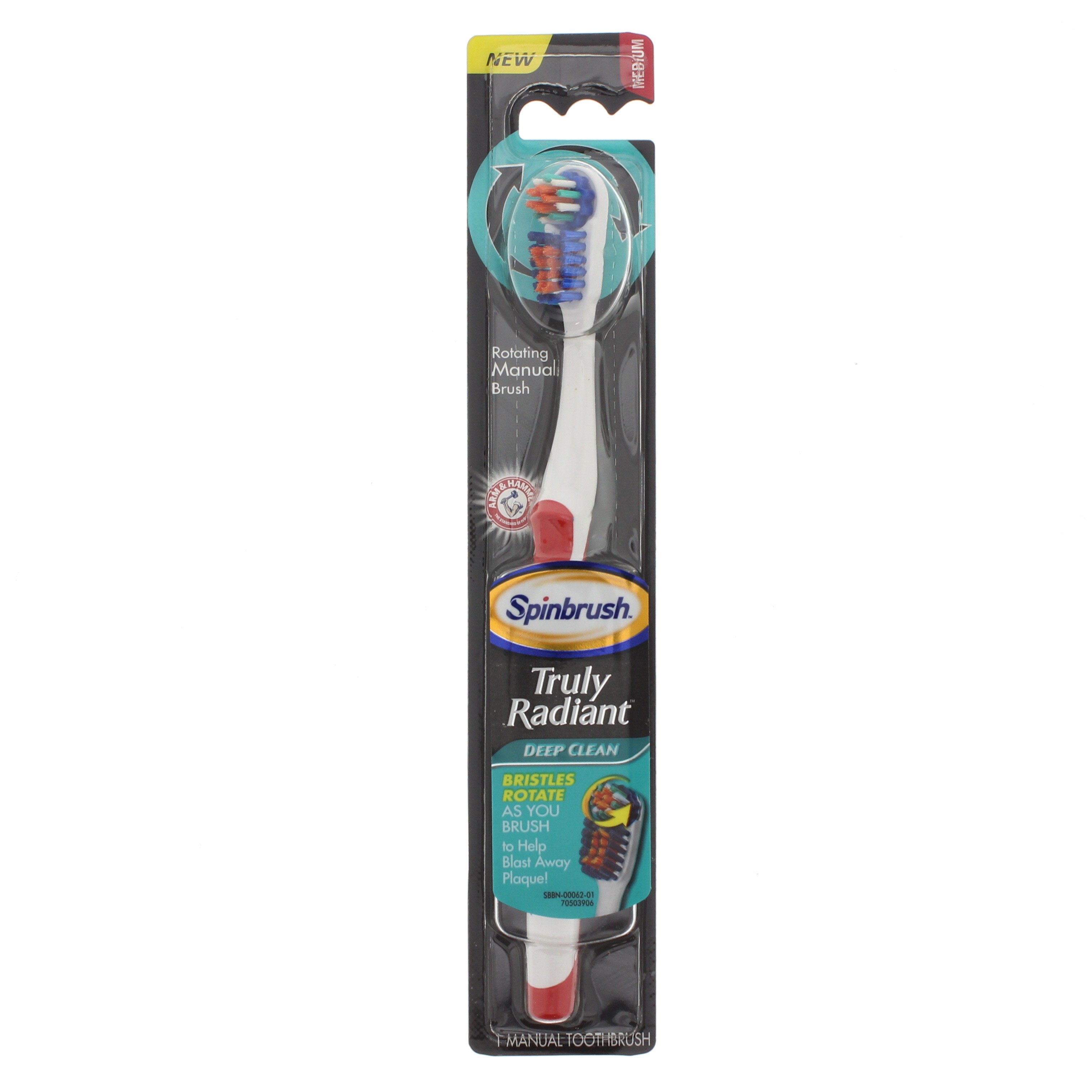 Arm & Hammer Truly Radiant Manual Toothbrush Medium - Colors May Vary ...