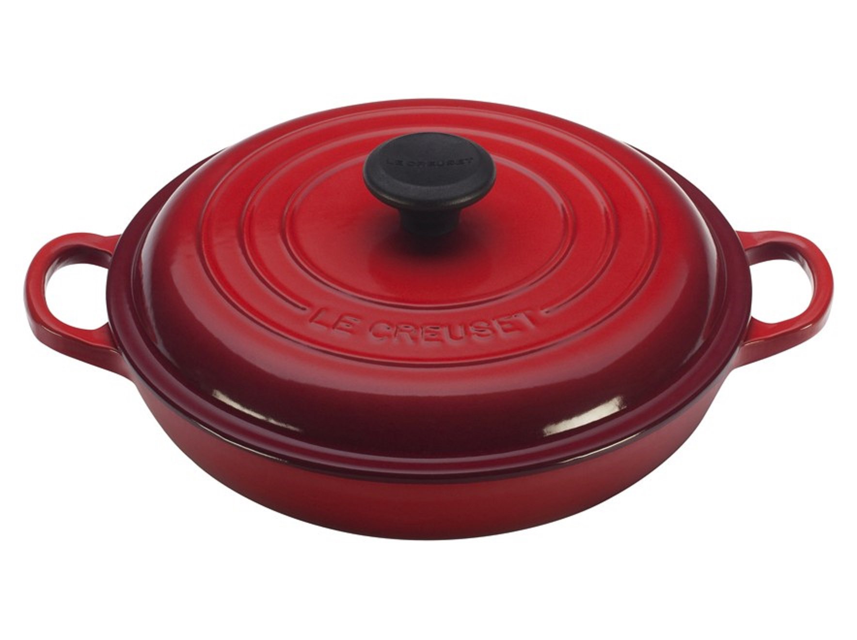 Le Creuset 5 QT Round Braiser Cherry Red - Shop Stock pots & sauce pans ...