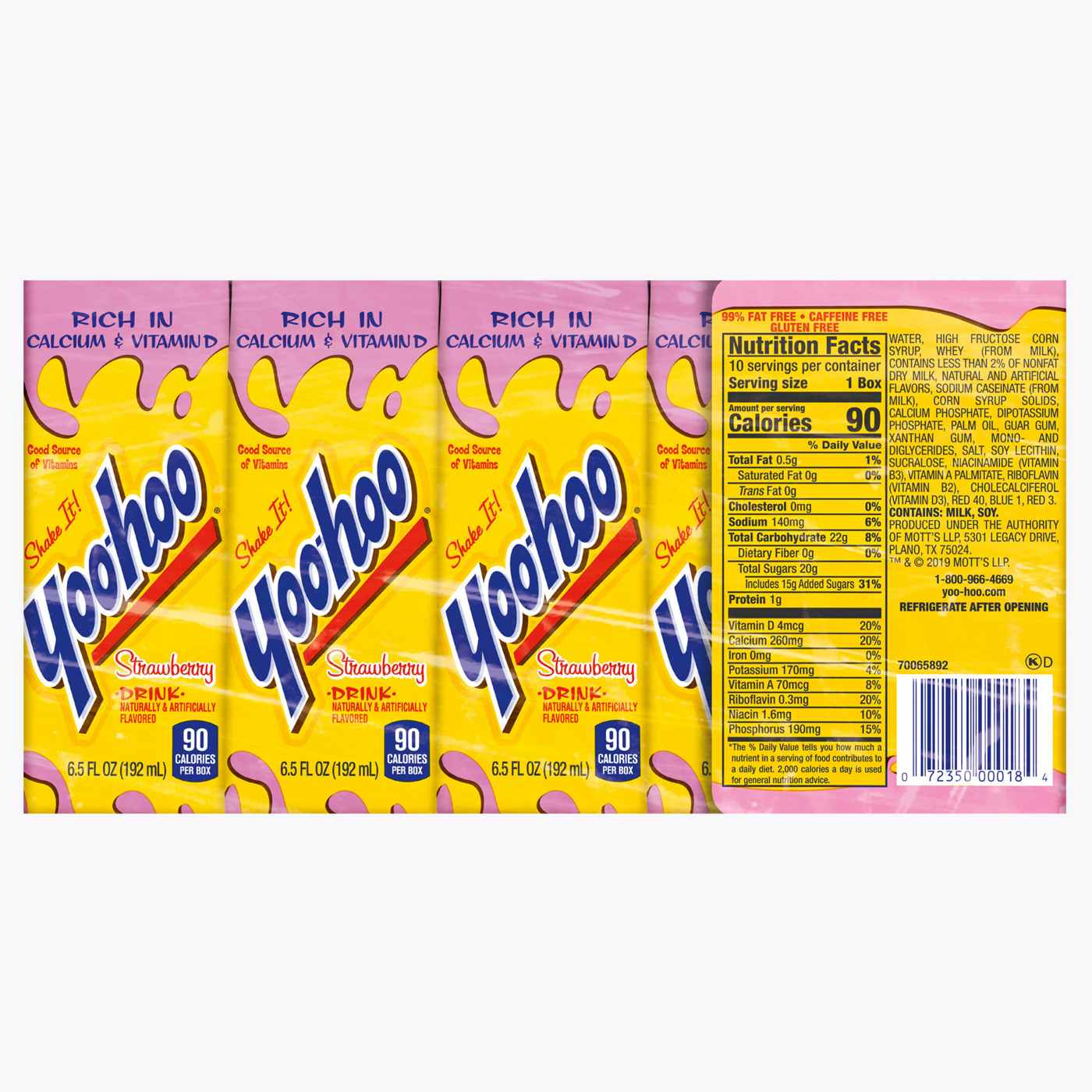 Yoo-hoo Strawberry Drink 10 pk Boxes - Shop Milk at H-E-B