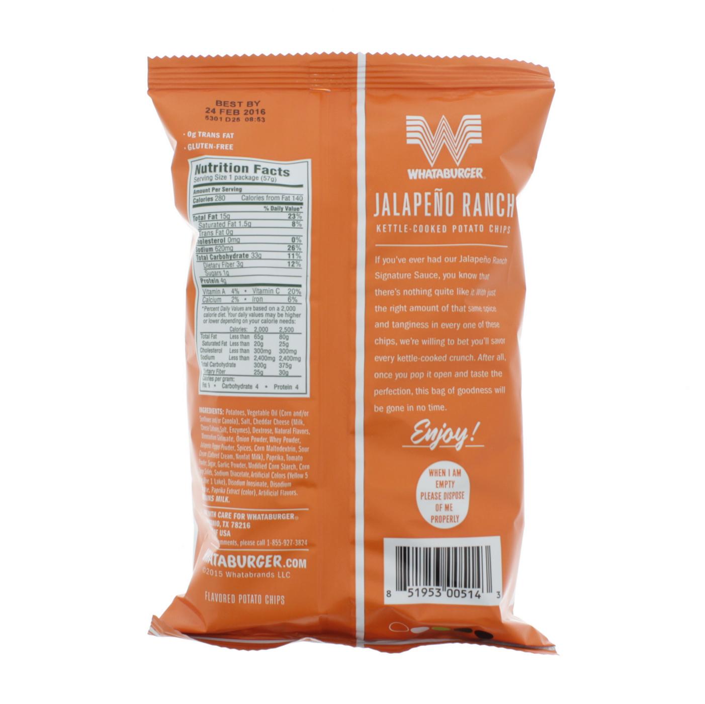 Whataburger Jalapeno Ranch Kettle Cooked Potato Chips - Shop Chips at H-E-B