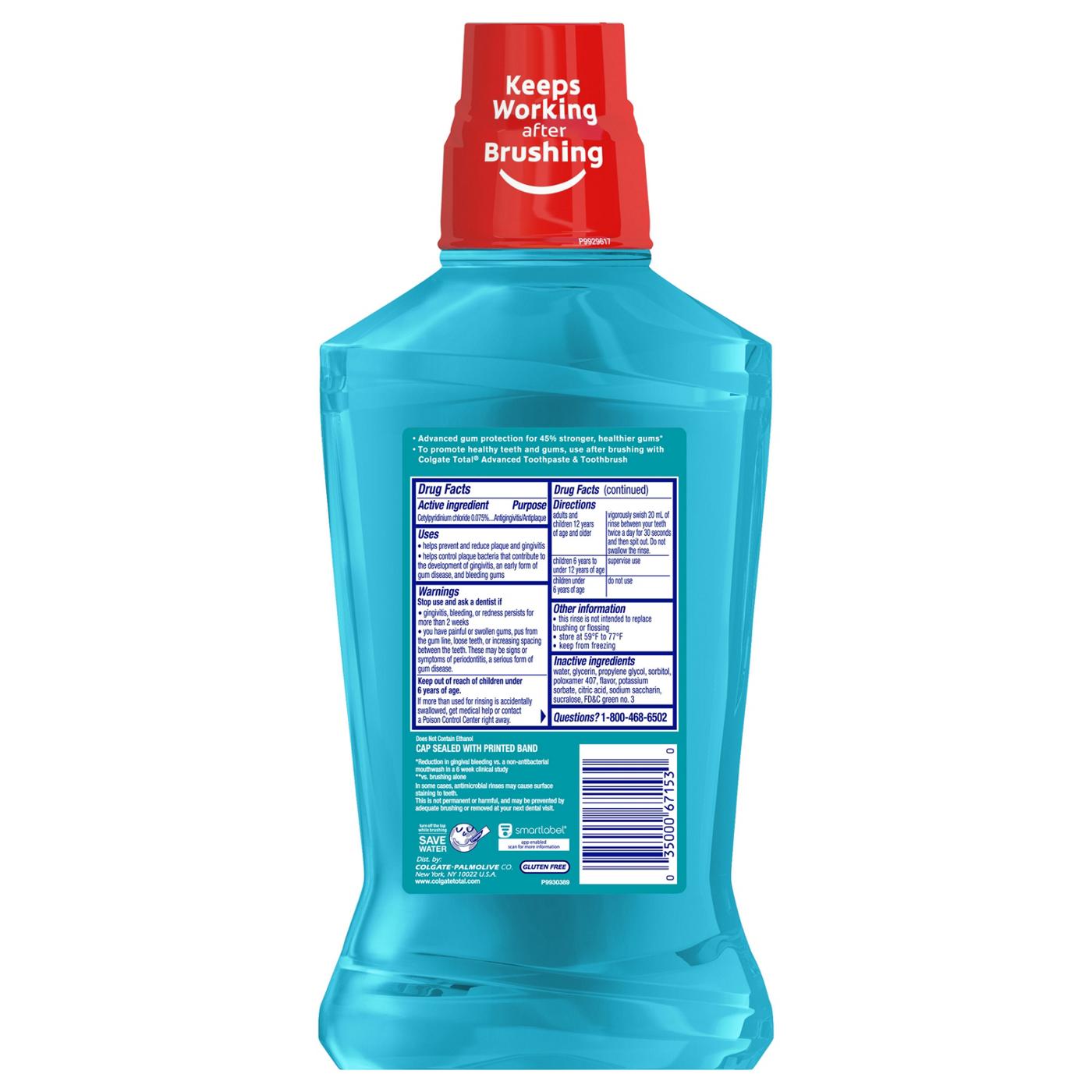 Colgate Total Gum Health Mouthwash - Clean Mint - Shop Mouthwash at H-E-B