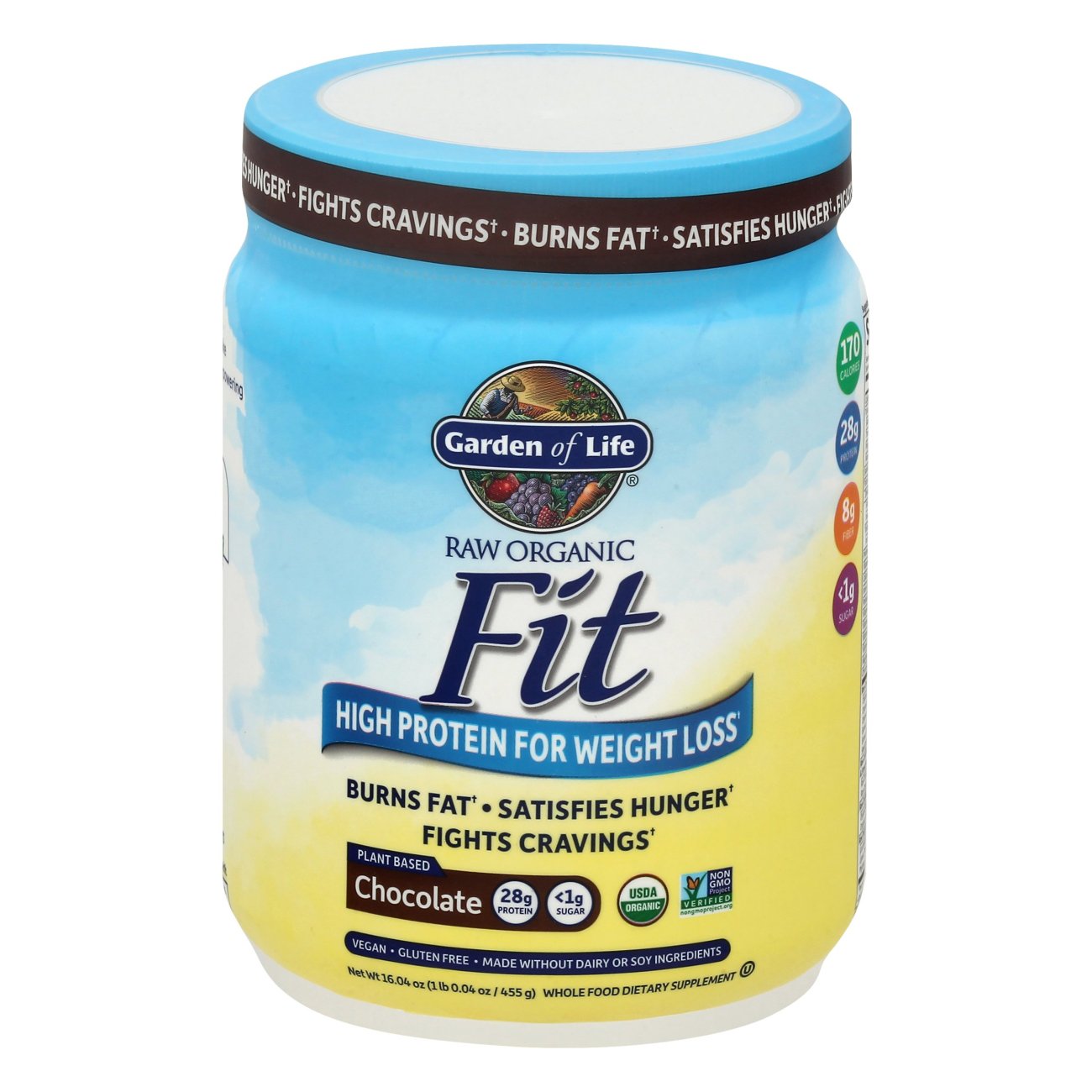 Garden of Life Raw Organic Fit 28g Protein Powder - Chocolate, 16.04 oz ...