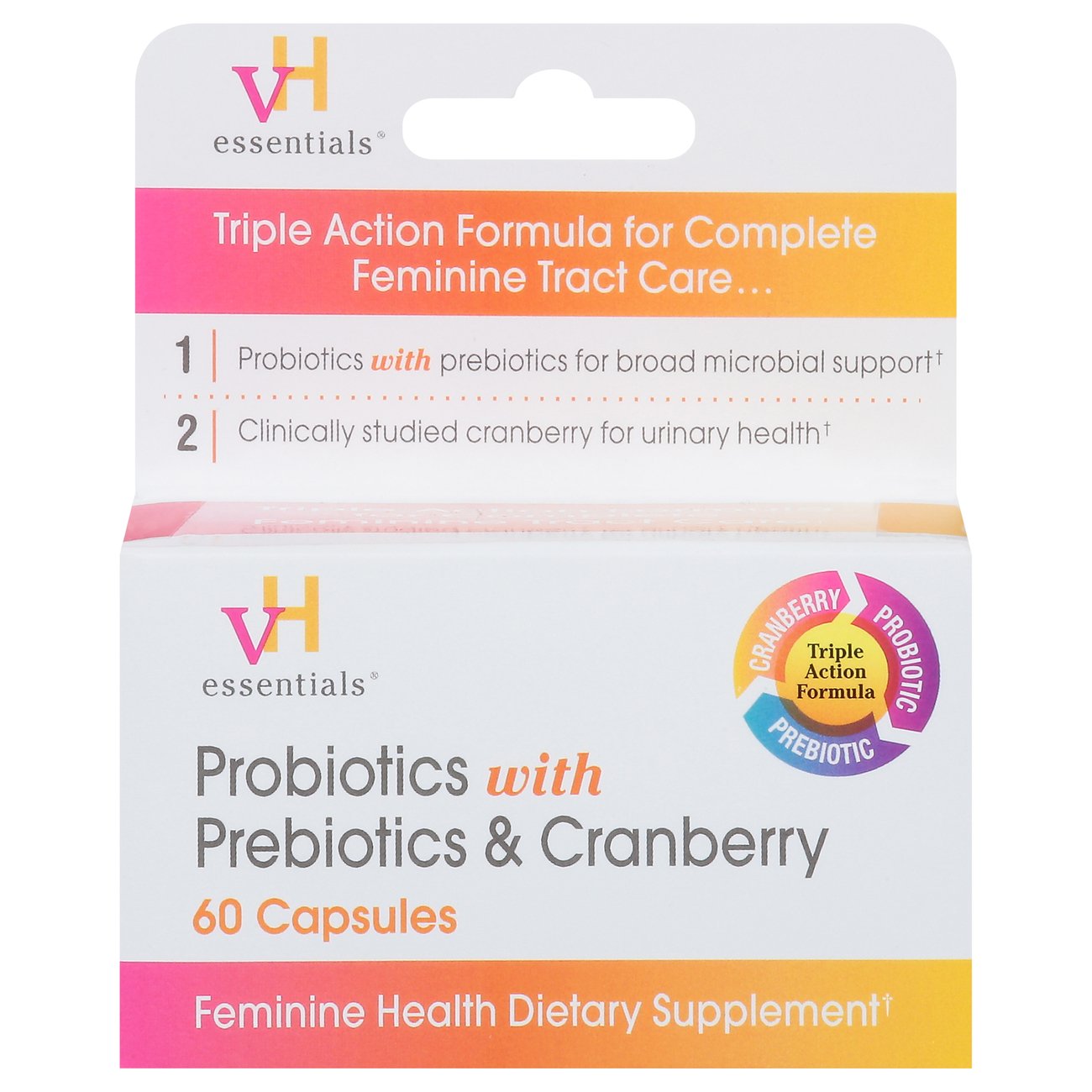 vH essentials Probiotics With Prebiotics & Cranberry Capsules - Shop ...