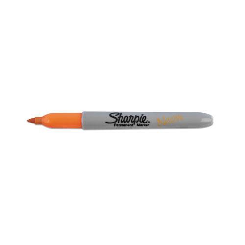 Sharpie Fine Point Permanent Marker, Neon Orange - Shop School & Office ...