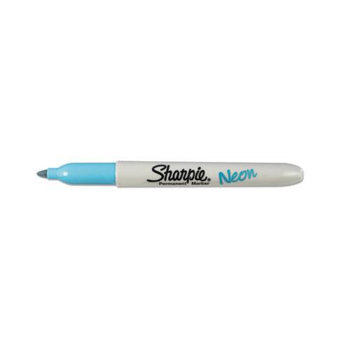 Sharpie Fine Point Permanent Marker, Neon Blue - Shop Markers at H-E-B