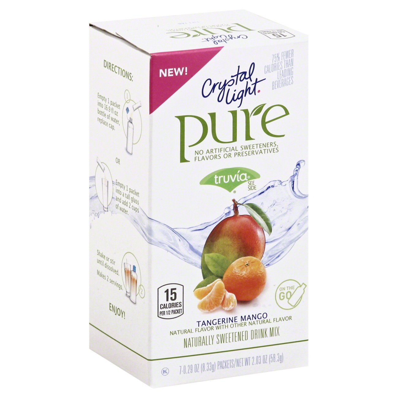 Crystal Light Pure Drink Mix, Tangerine Mango - Shop Mixes & flavor ...