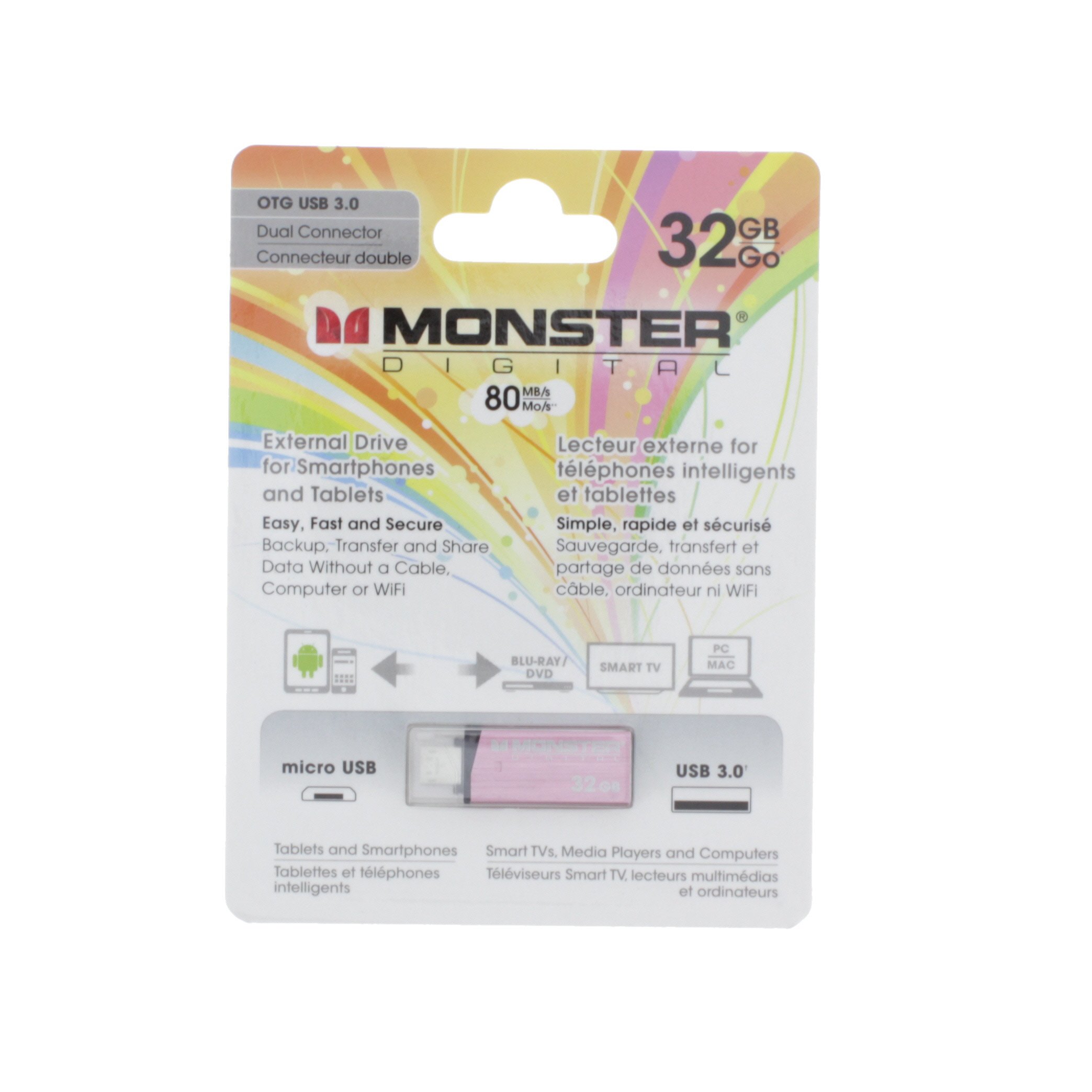 Monster Digital Media 32GB USB 3.0, Pink - Shop at H-E-B