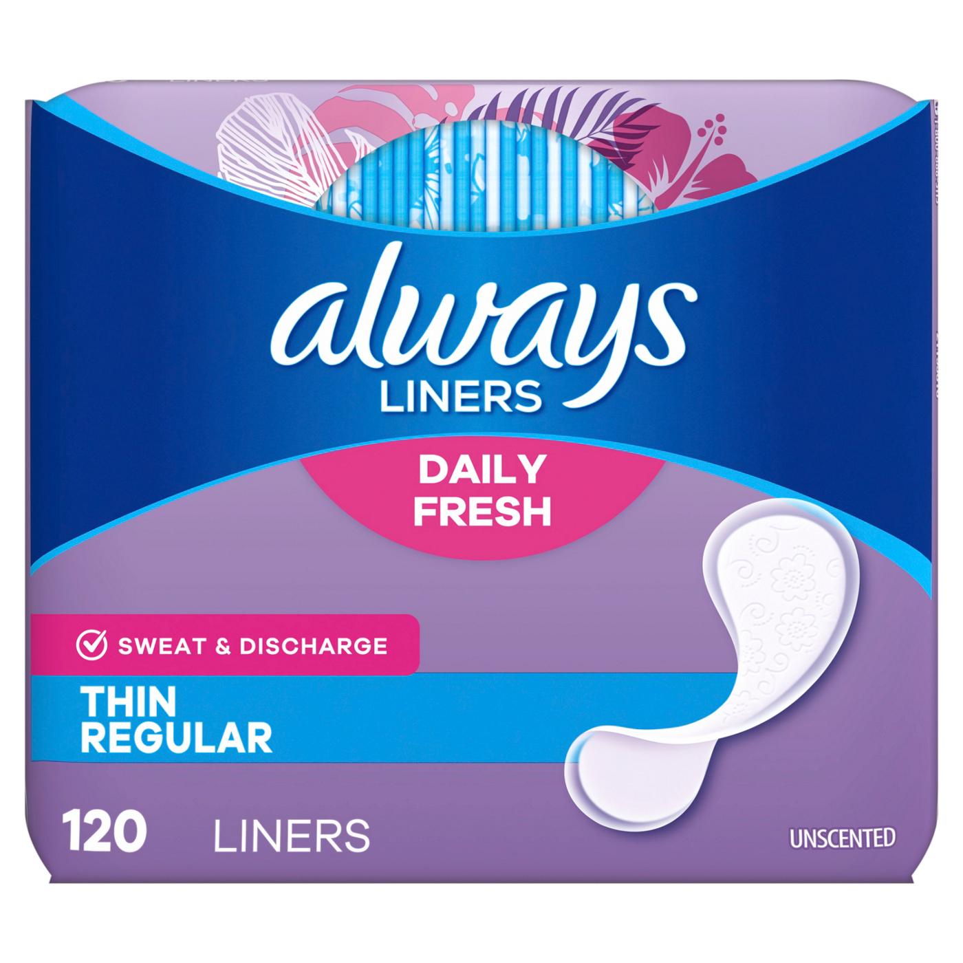 Always Thin No Feel Protection Daily Liners Regular Absorbency ...
