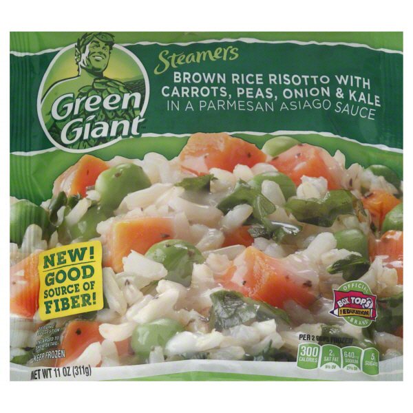 Green Giant Brown Rice Risotto with Carrots, Peas, Onion, & Kale in ...