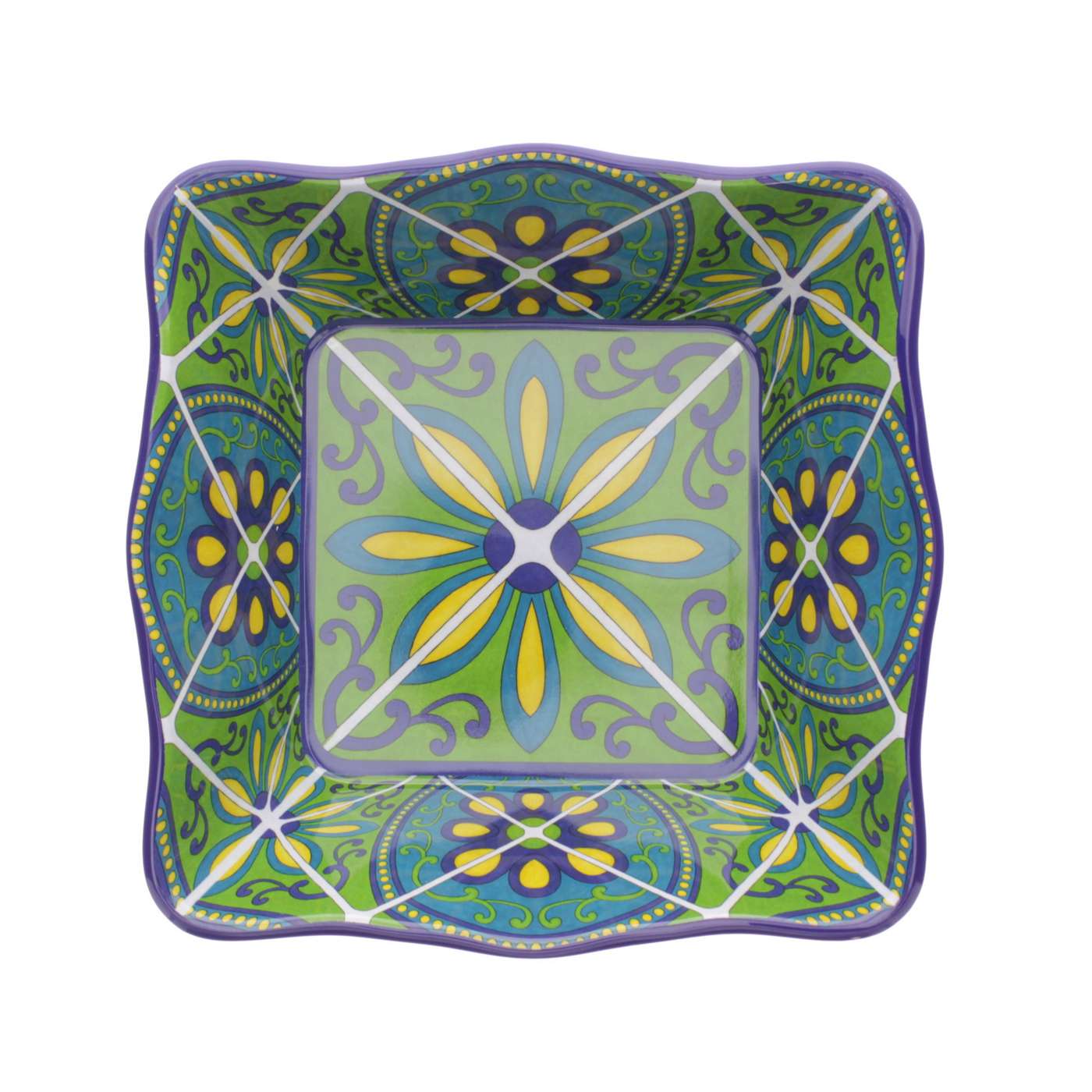 Cocinaware 7" Mexican Tile Square Bowl, Blue - Shop Bowls at H-E-B