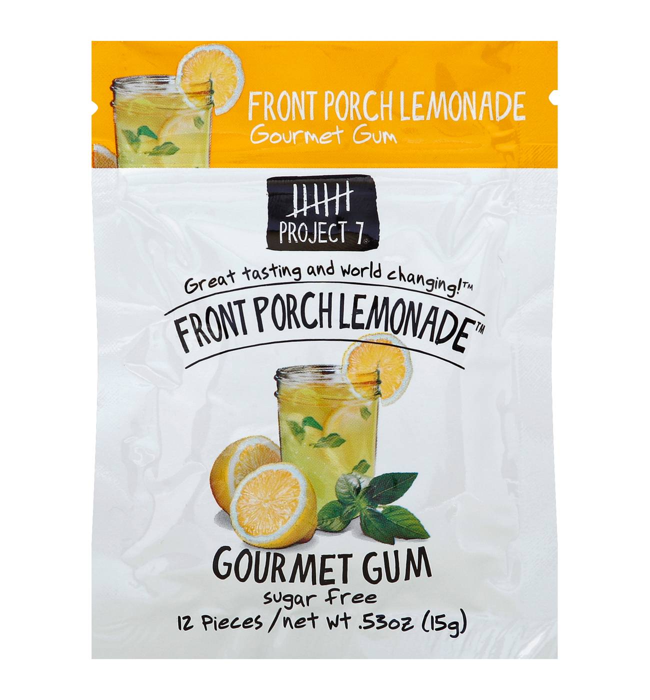 Project 7 Front Porch Lemonade Gourmet Gum - Shop Candy at H-E-B