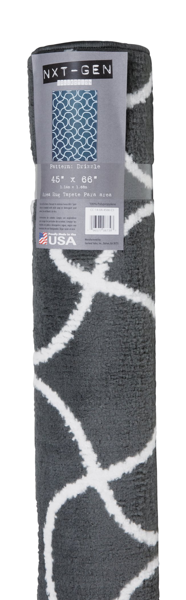 Nxt-Gen Drizzle Cinder/ White Area Rug - Shop Rugs & mats at H-E-B
