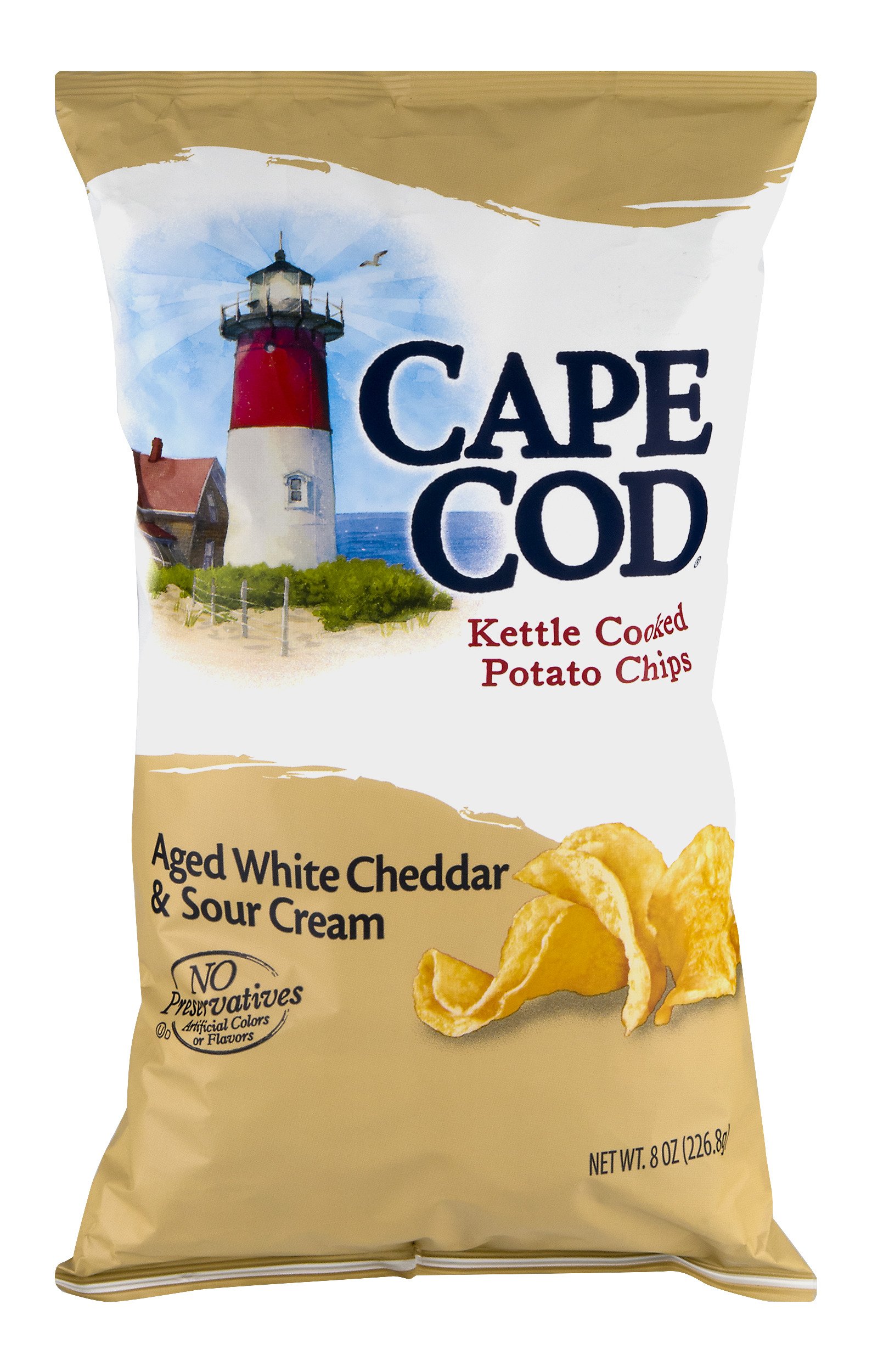 Cape Cod Kettle Cooked Aged White Cheddar & Sour Cream Potato Chips ...