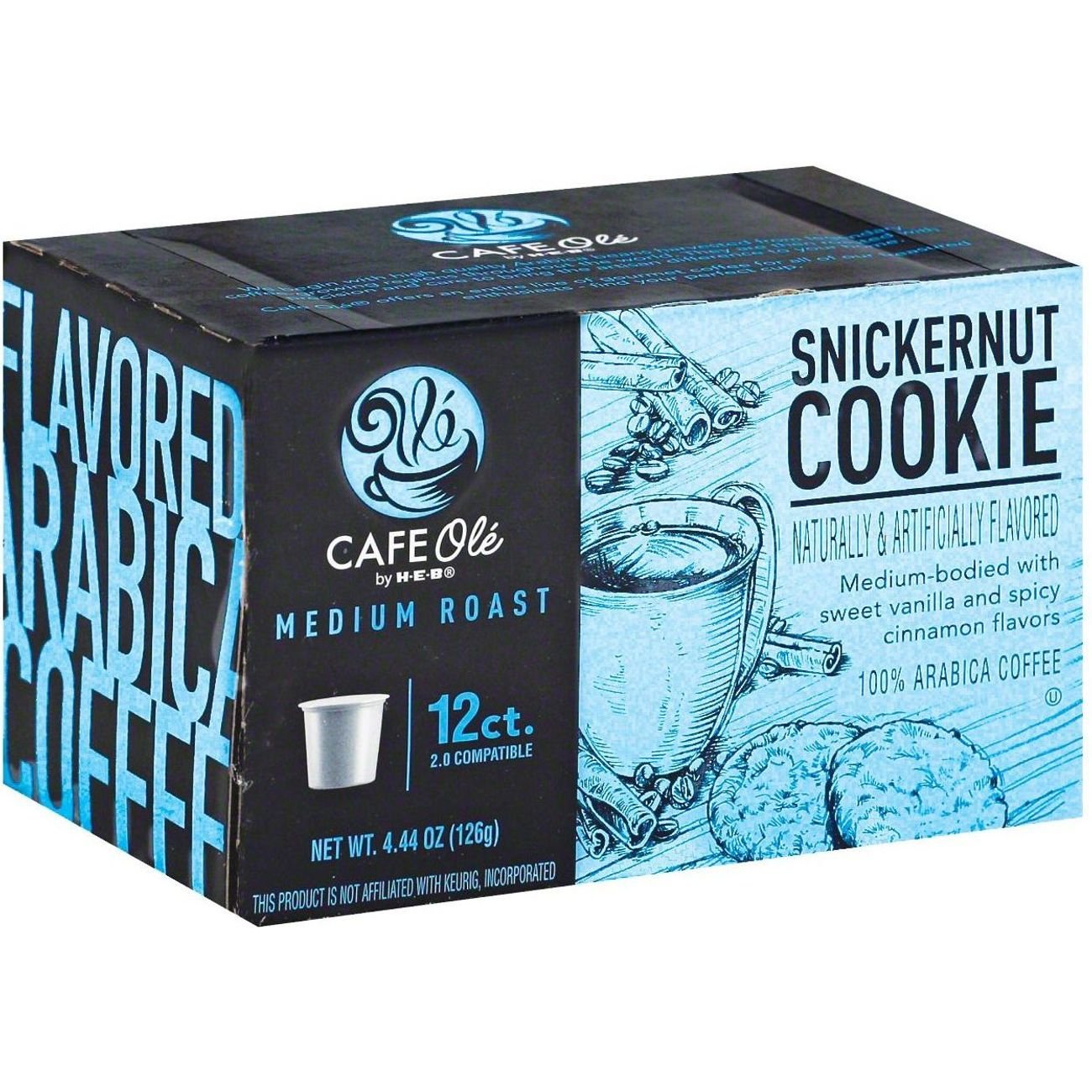 CAFE Ol By H E B Medium Roast Snickernut Cookie Coffee Single Serve