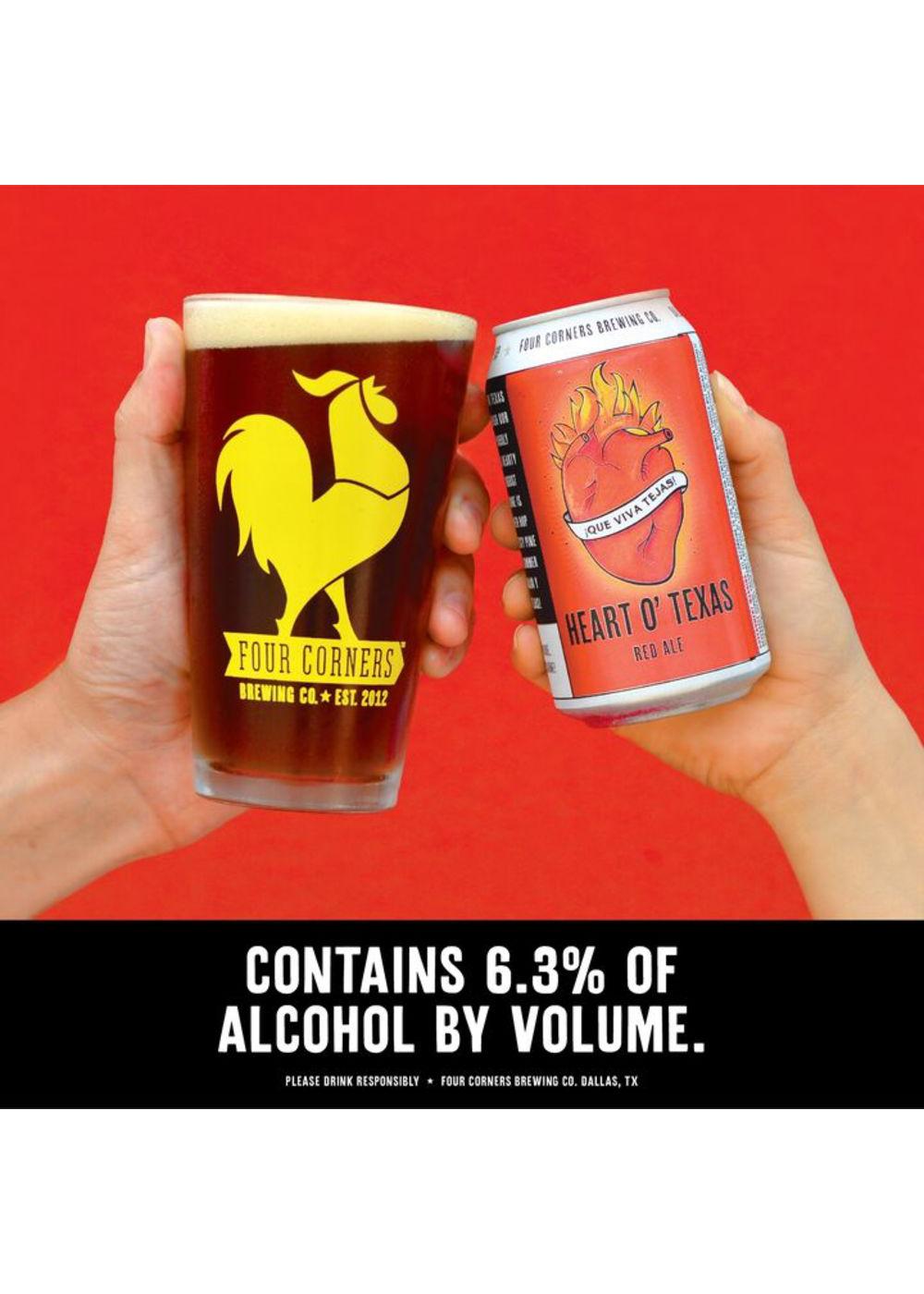 Four Corners Heart O' Texas Red Ale Craft Beer Cans 6 pk - Shop Beer at ...